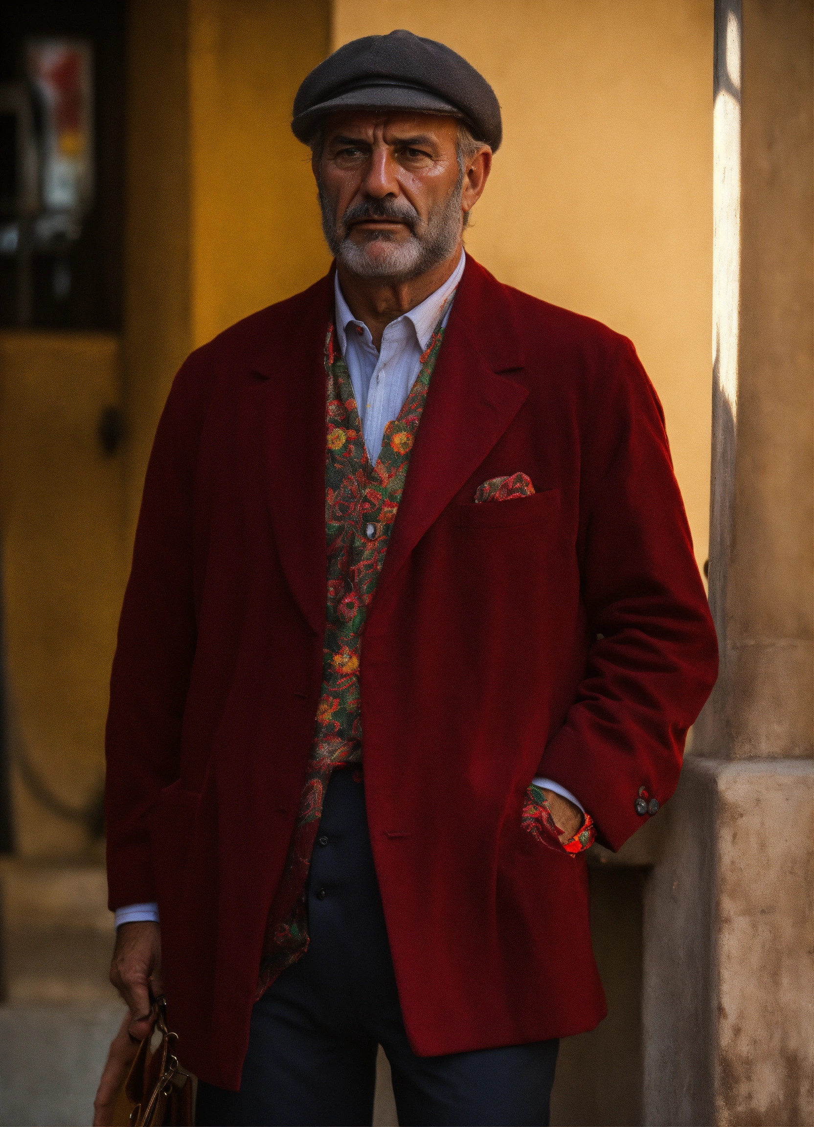 Lexica - Intimidating Italian uncle, glistening with perspiration.