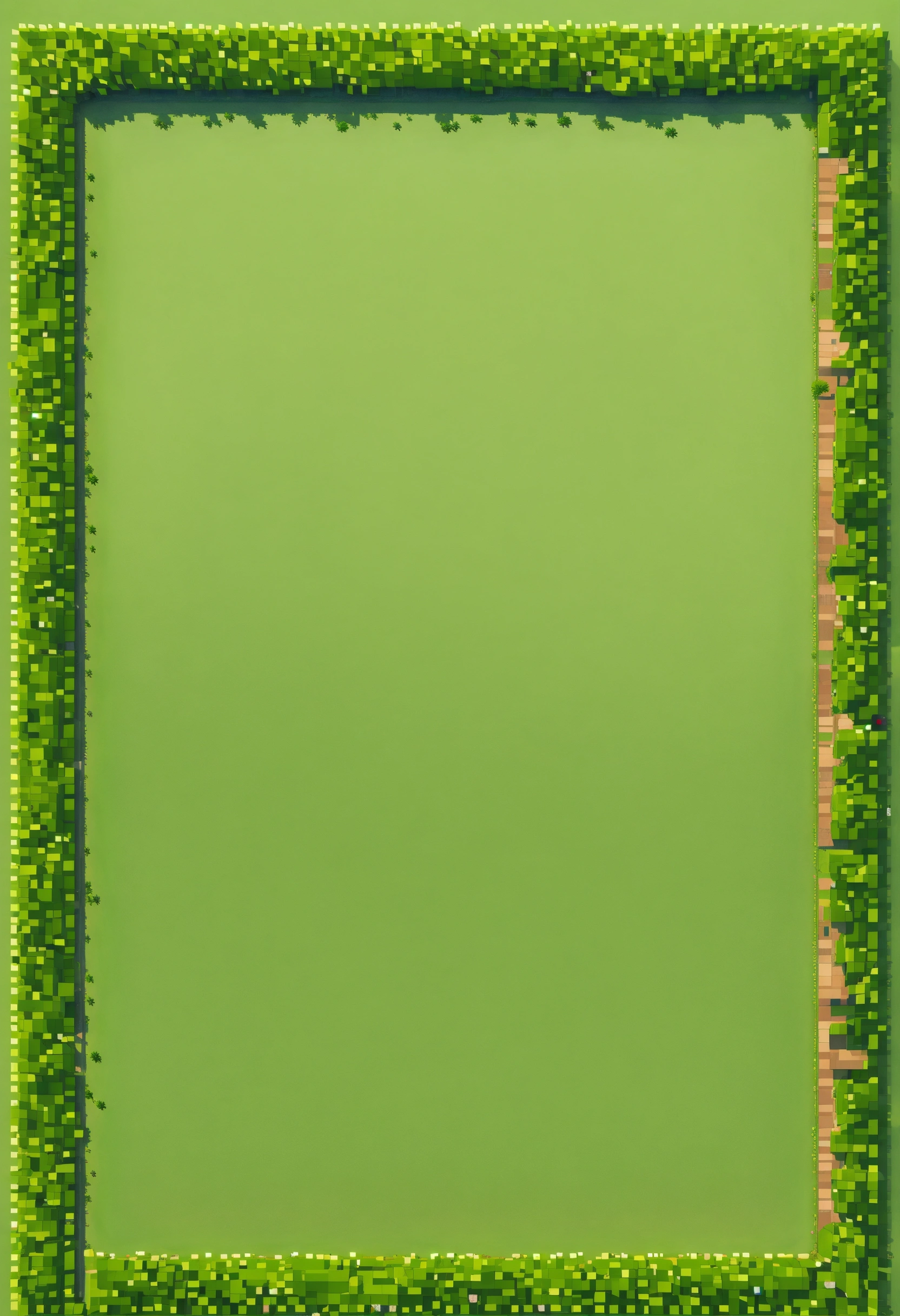 Lexica - Simple pixel 2d flat empty plain grassy landscape from above