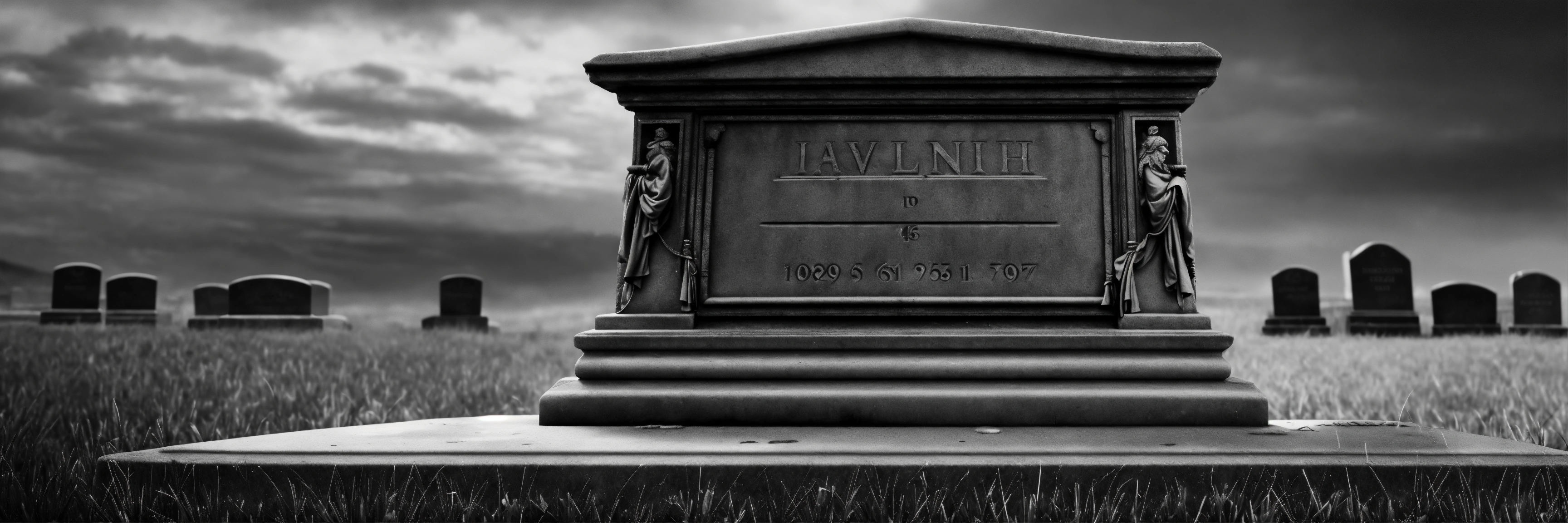 Lexica - RIP Gravestone in Tidor Era, photo realistic, greyscale