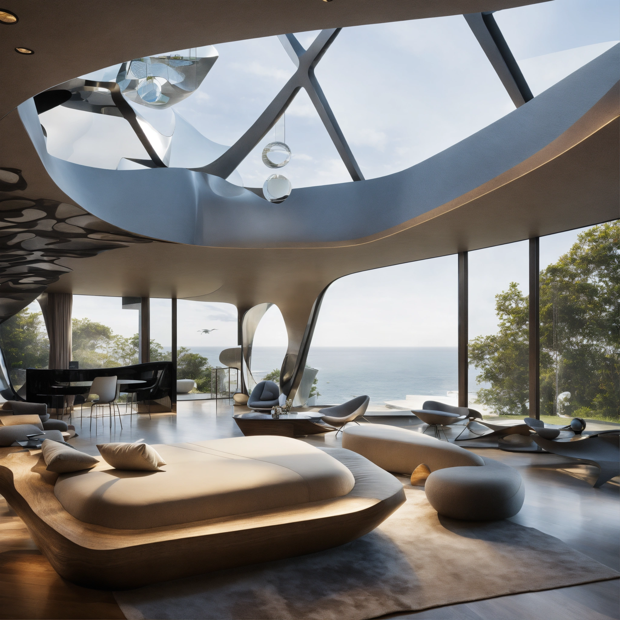 Lexica - ZAHA HADID LUXURY INTERIOR PENTH HOUSE AT FOREST by the ocean ...