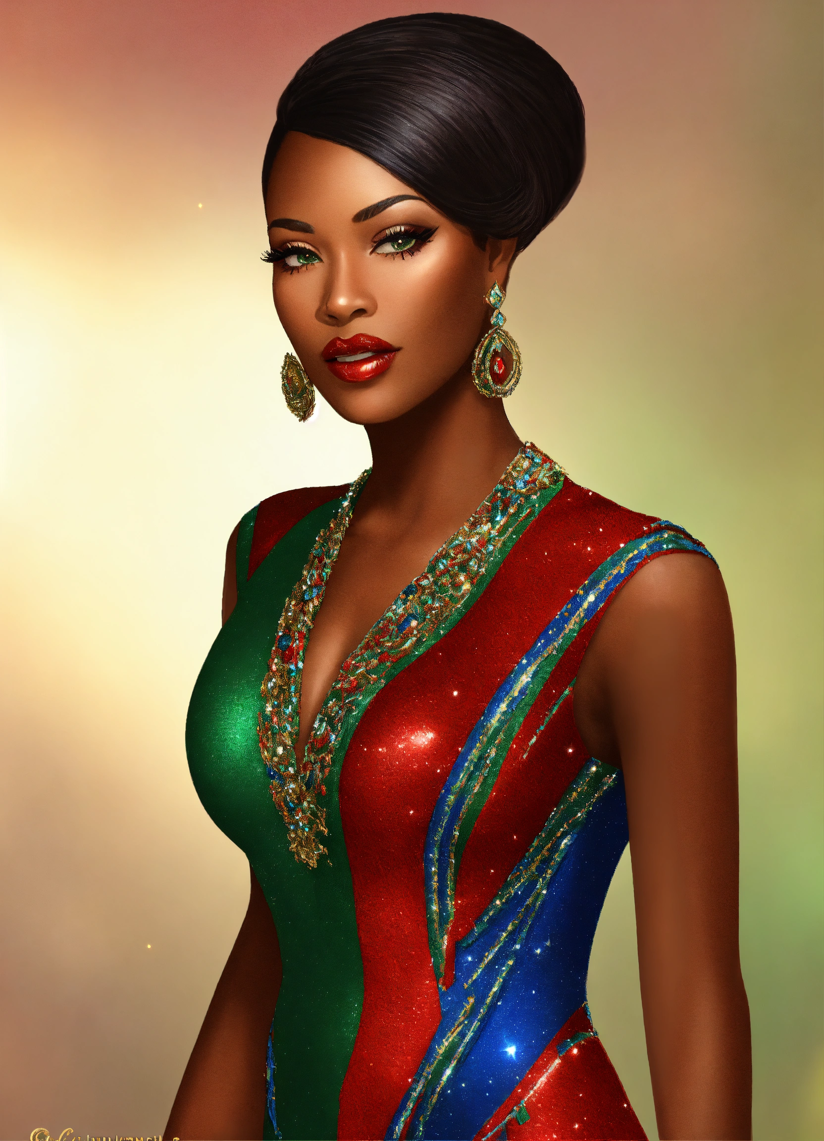 Lexica - Beautiful black businesswoman gorgeous "dark face skin ...