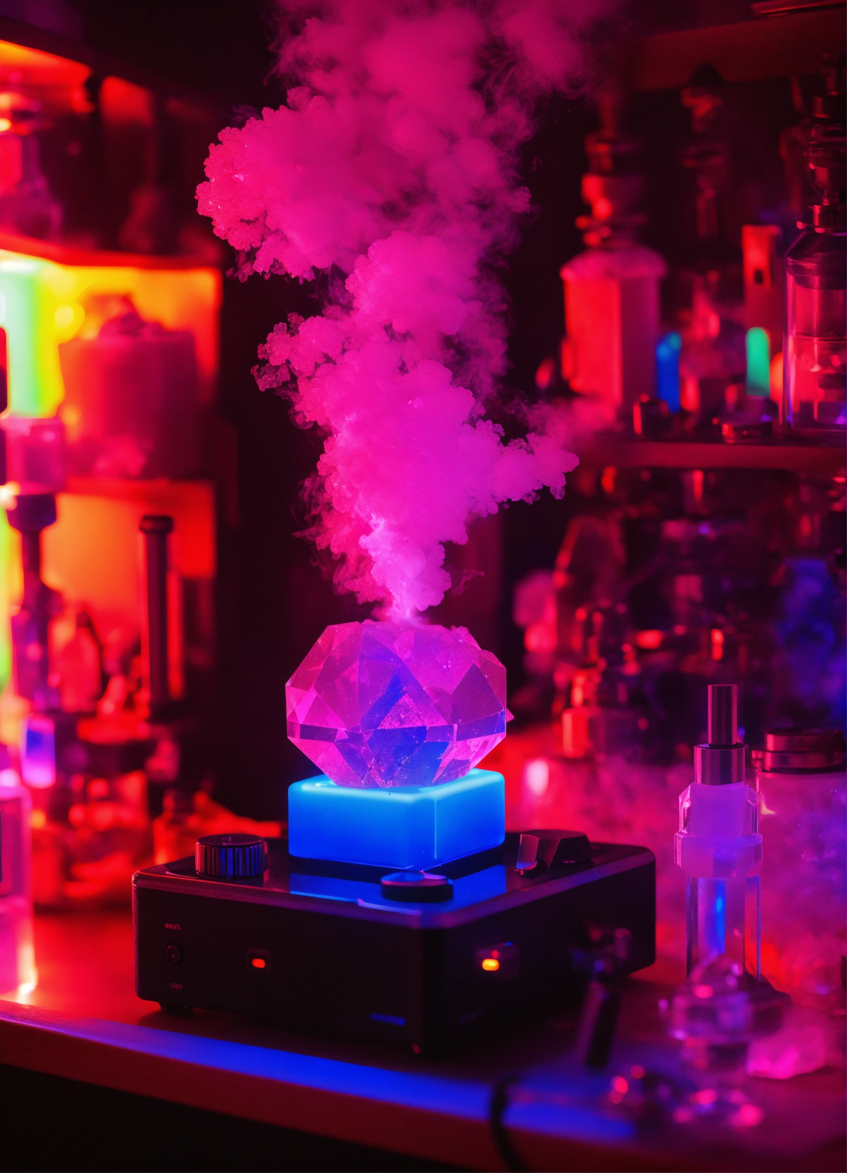 Lexica - A sapphire individual vaporizing crystals in a metal vaporizer ...