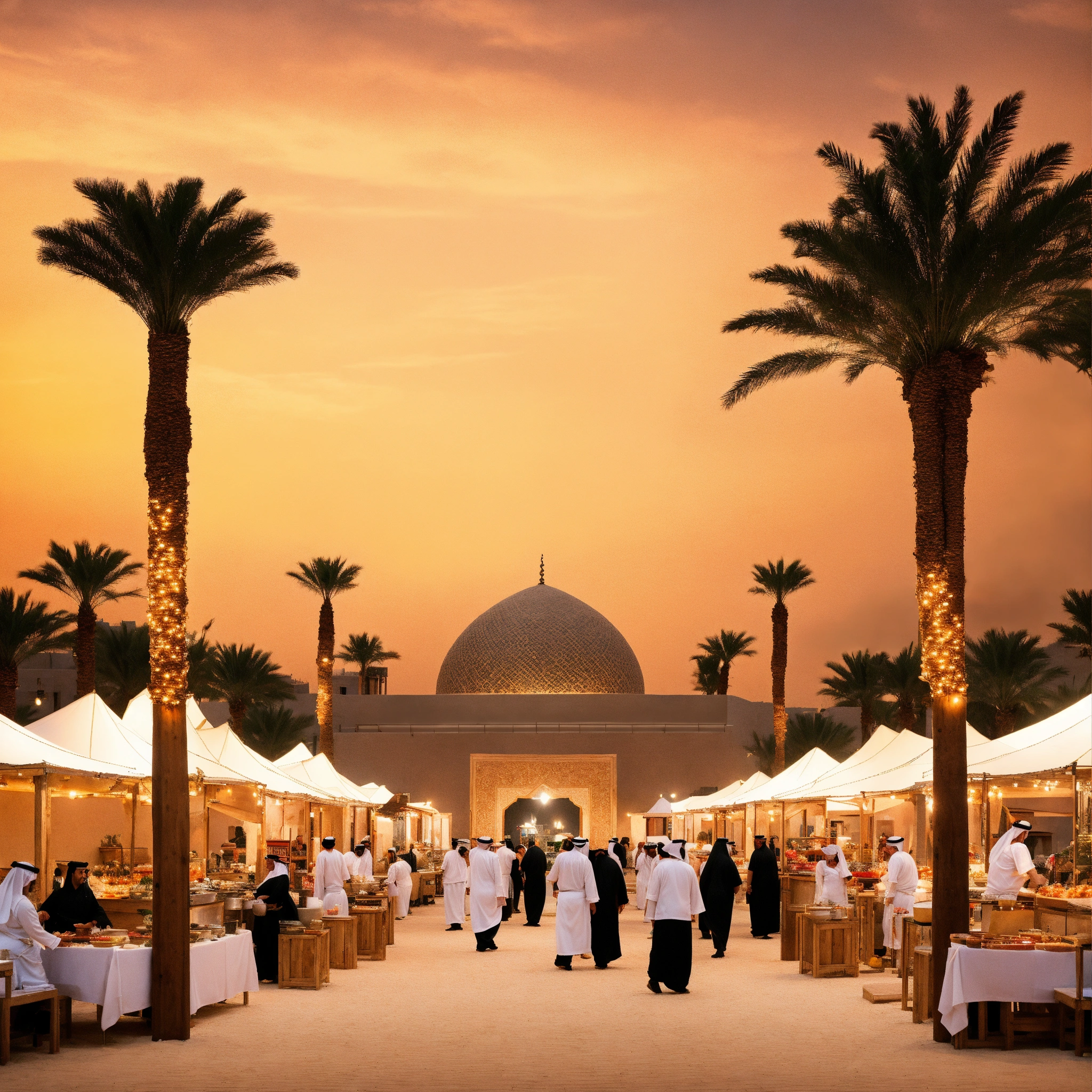 Lexica - Visualize a vibrant scene at the 'Taste of Bahrain' Food ...