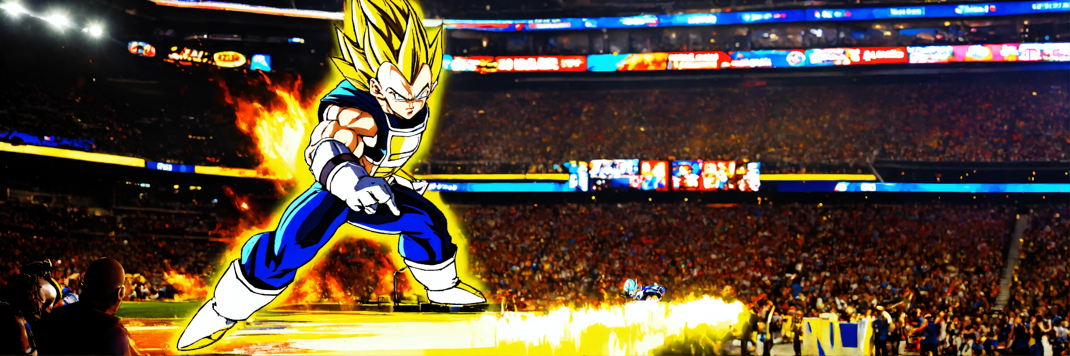Lexica - Vegeta Fighting in the cowboys stadium