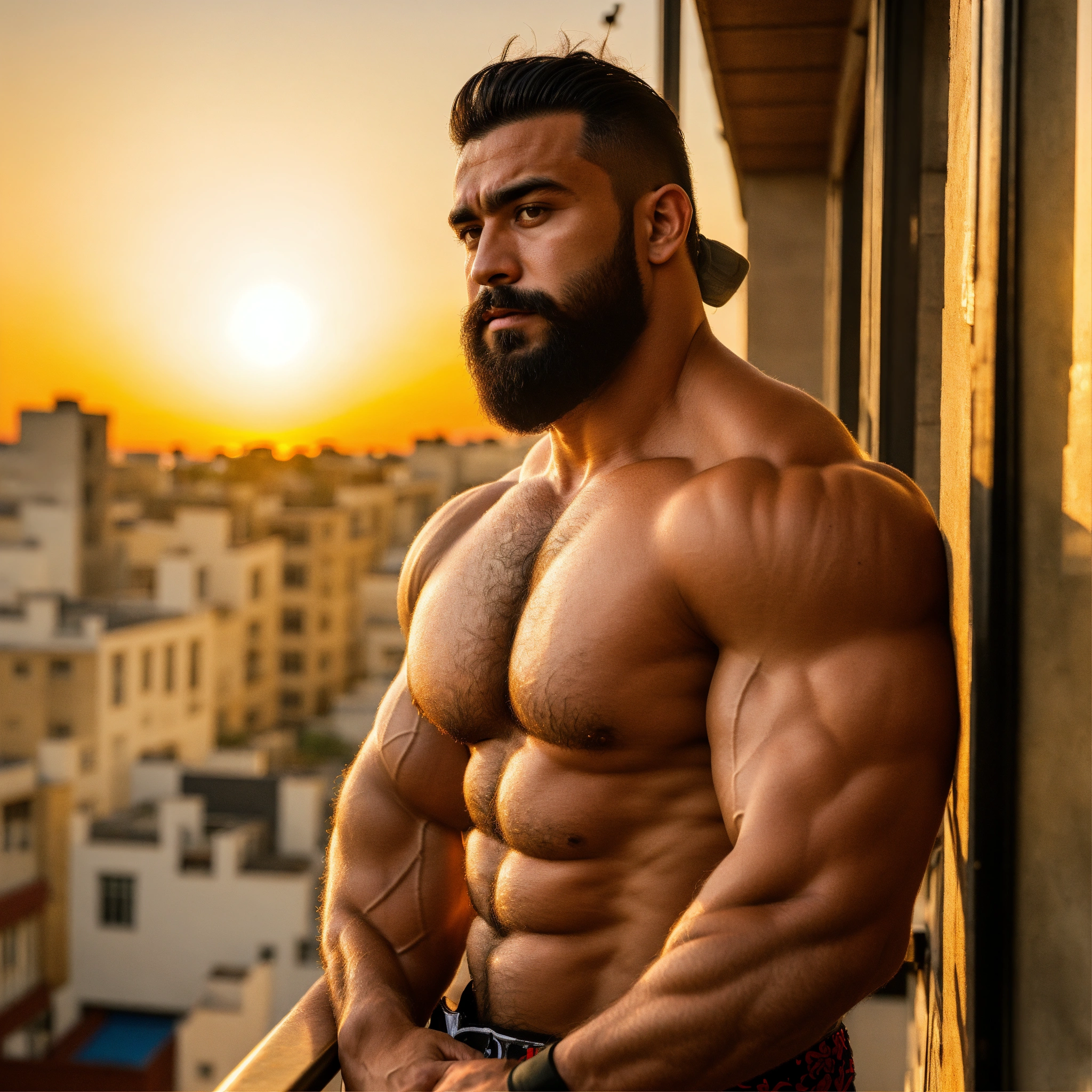 Lexica - 30-year-old hairy Mexican man with big muscles, big ...