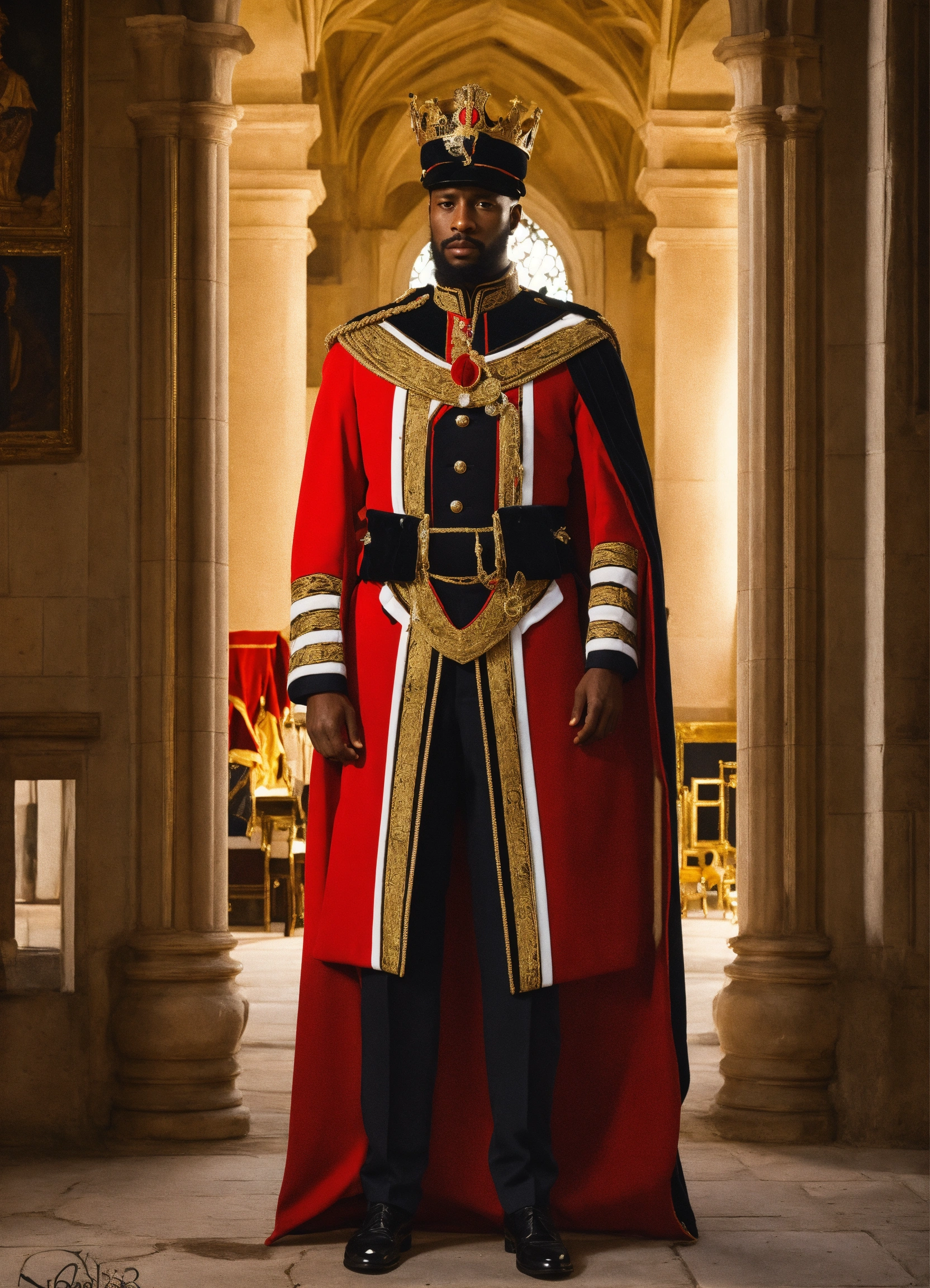 Lexica - Black king david royal uniform