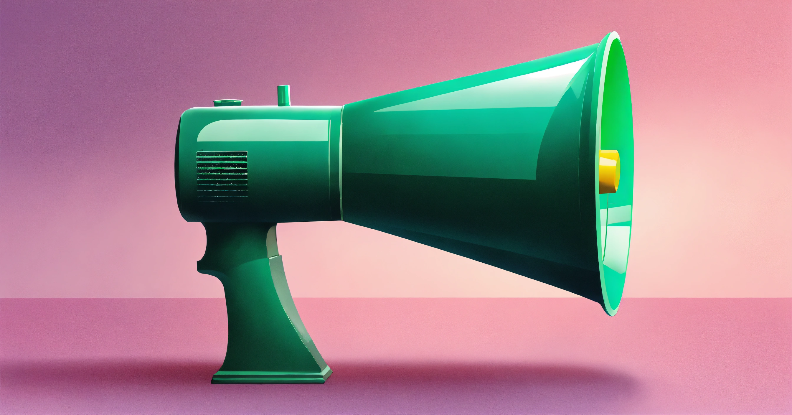 Lexica - Megaphone. simple flat gradient illustration. jade