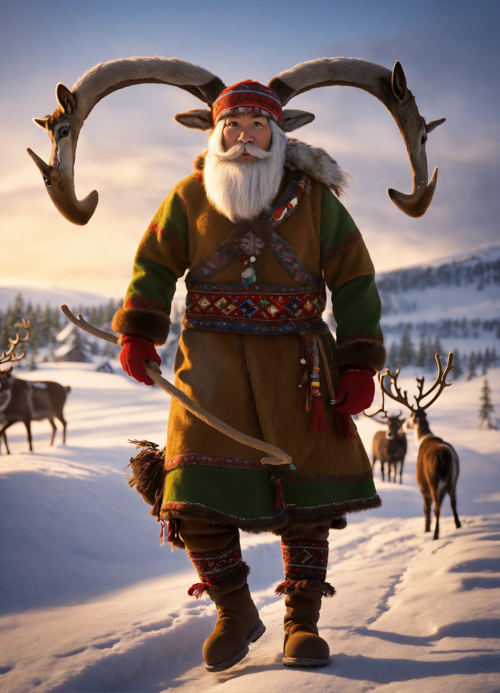 Lexica - A pixar animated photo of a sami person from norway herding ...