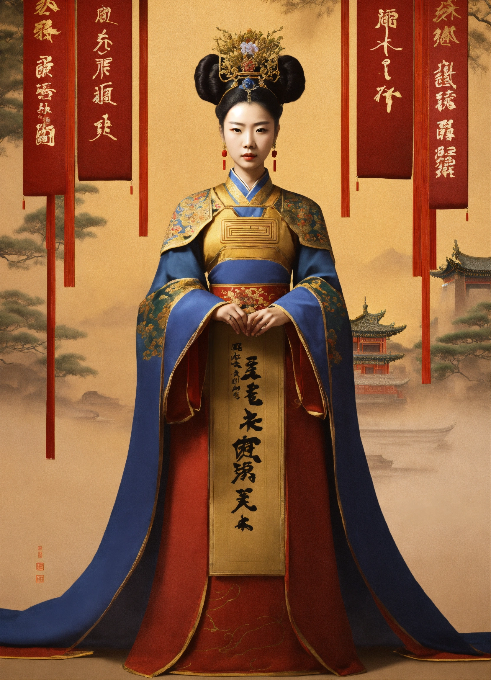Lexica - Text Wu Zetian, Chinese empress, ancient Chinese temple