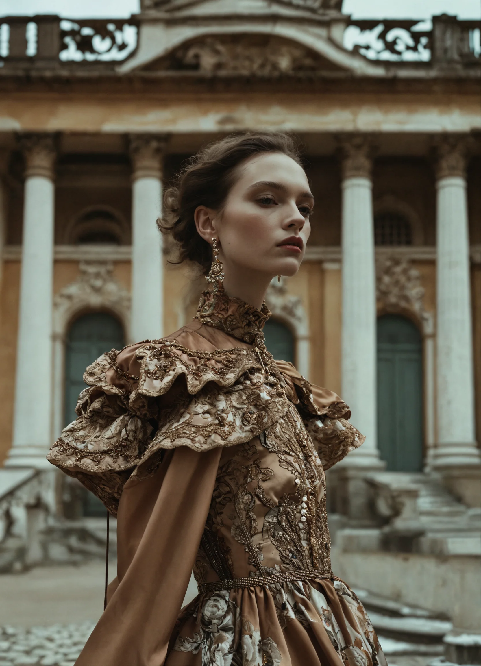 Lexica - Hyperrealistic Haute Couture Fashion Model wearing baroque ...