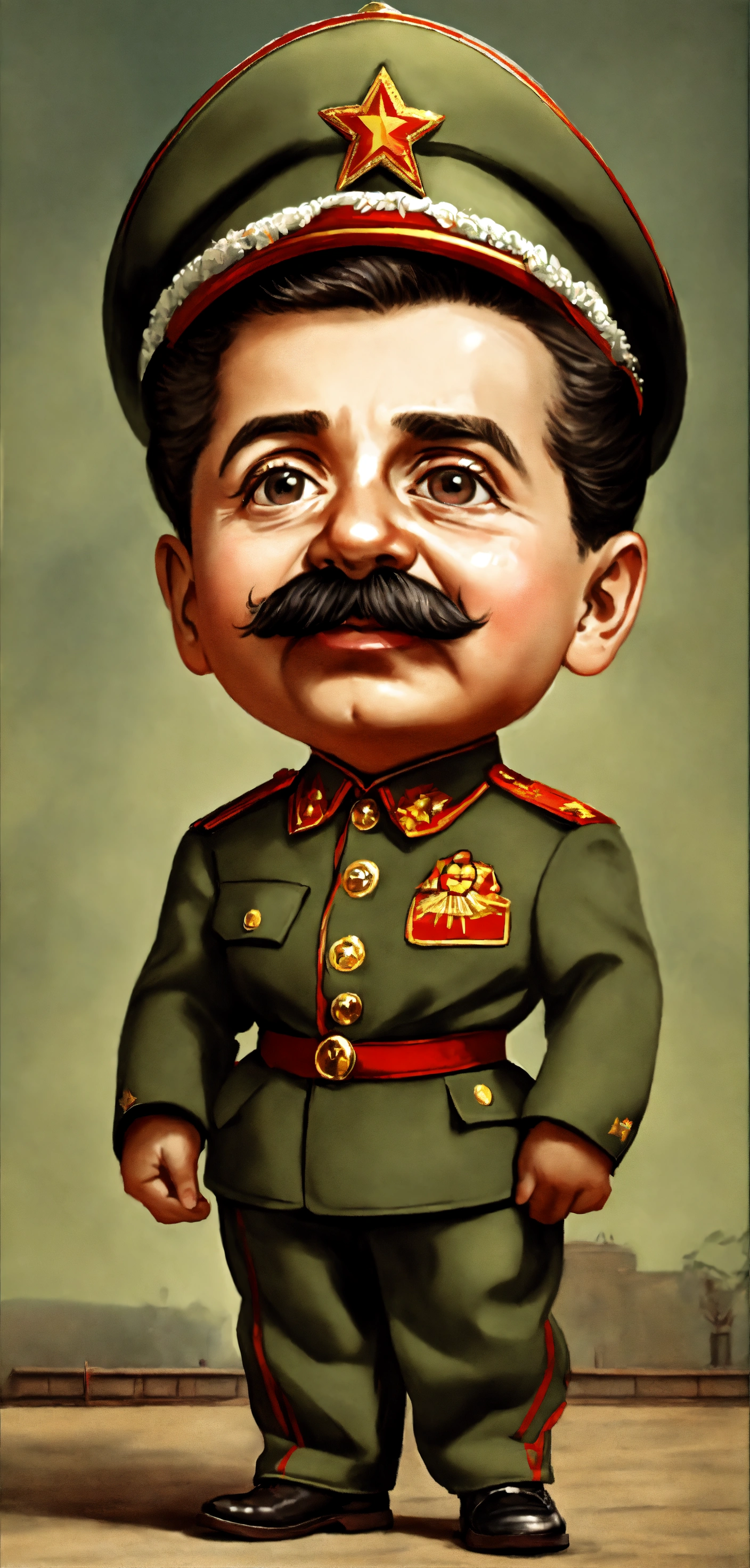 Lexica - Stalin as a cute baby cartoon, big eyes Ultra realist