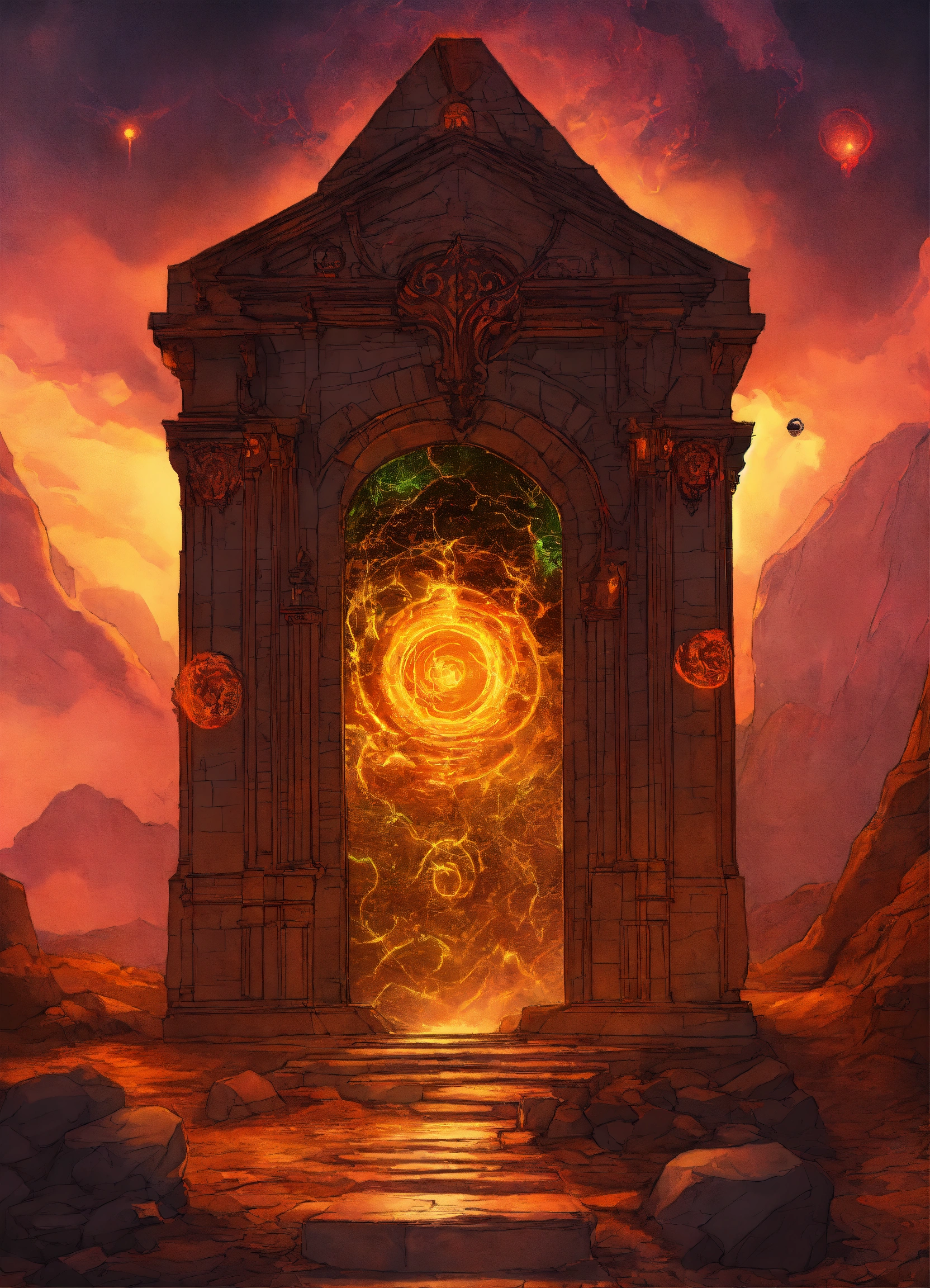 Lexica - Fantasy temporal rift portal, digital art graphic novel