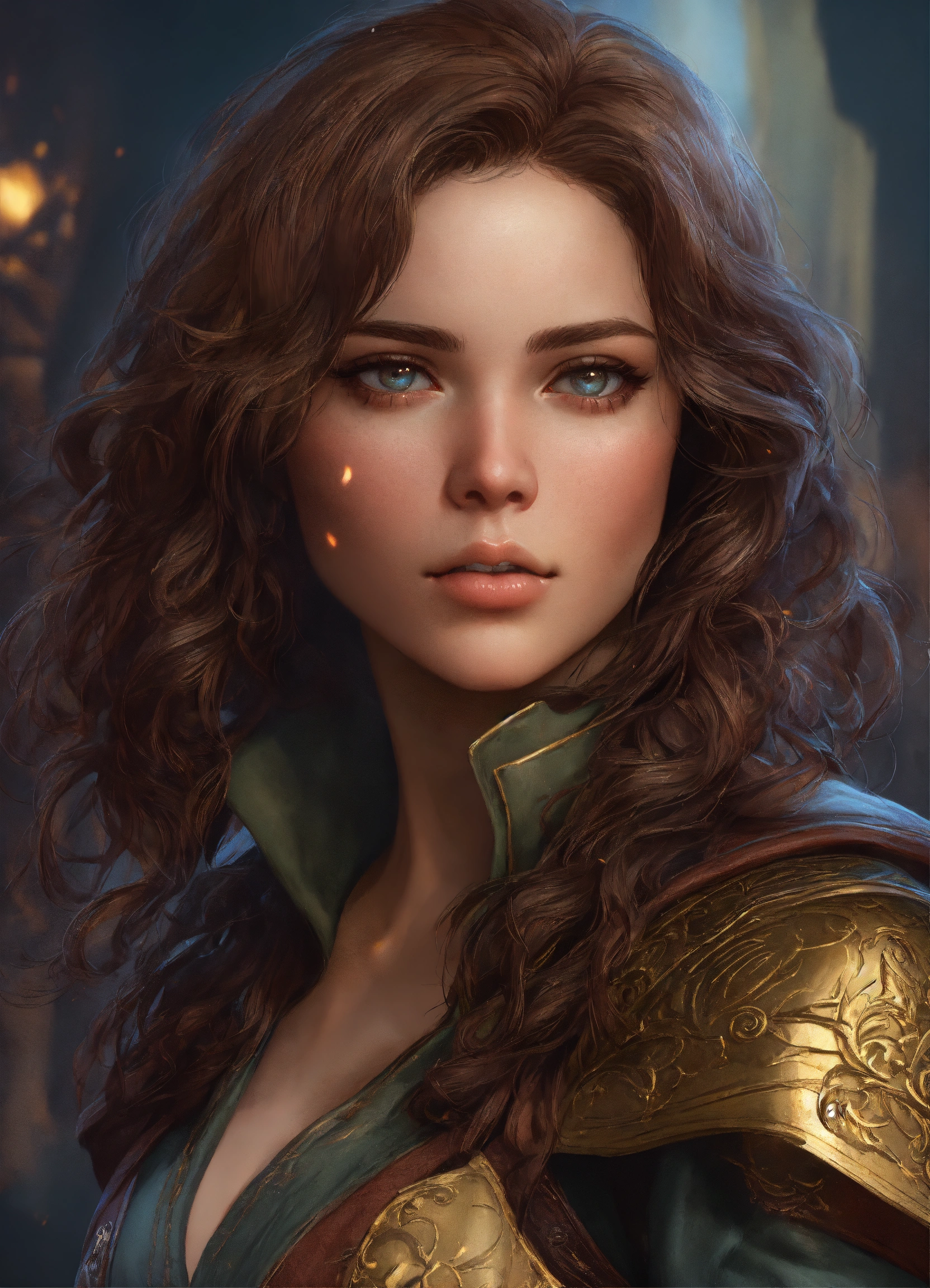 Lexica - "Conor Leslie as fantasy rogue", curly hair, head and ...