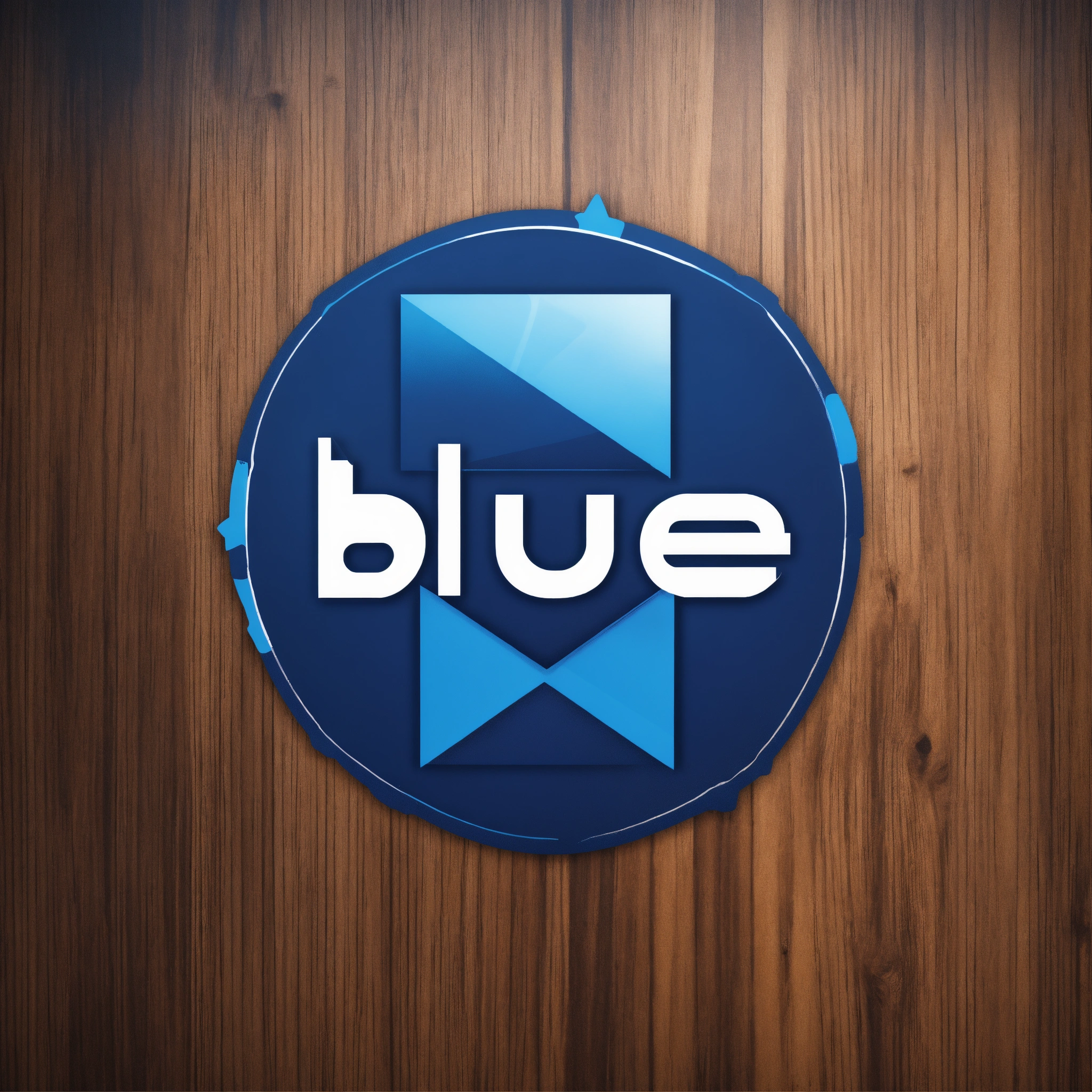 Lexica - Logo design for "Blue M Animations" - blue, white
