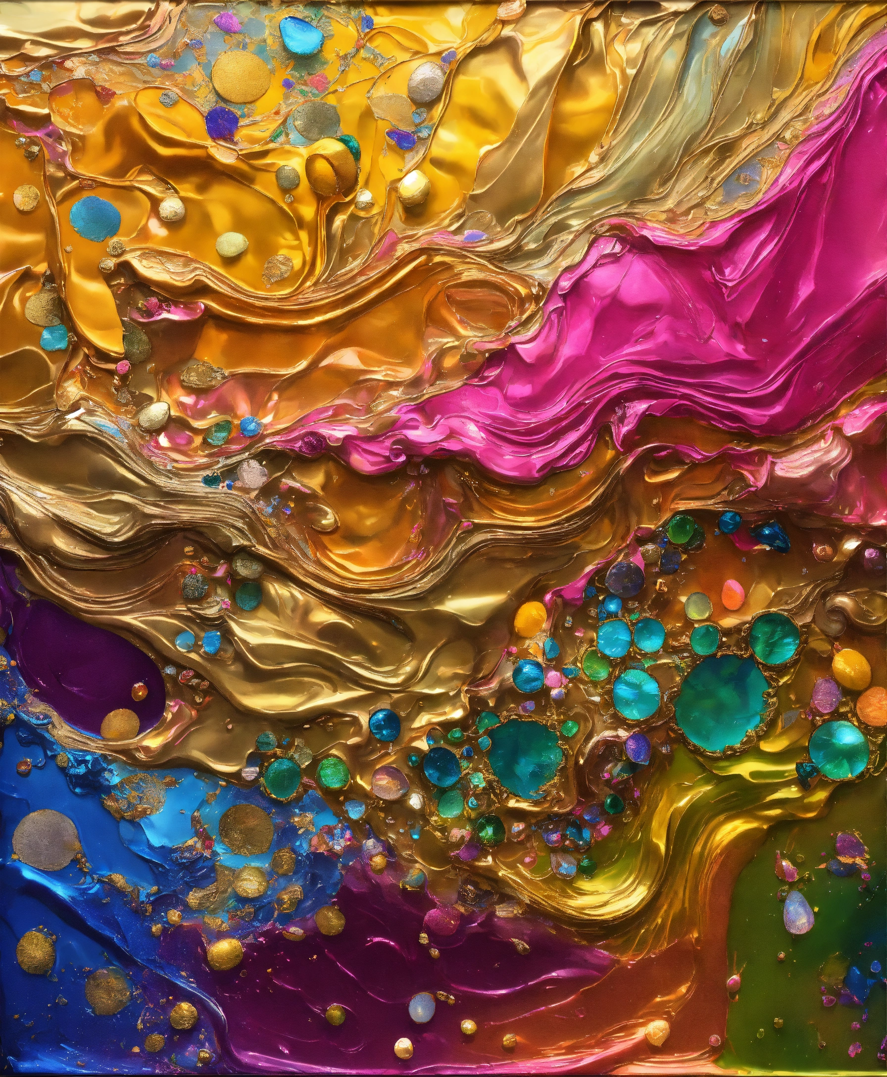 Lexica - Colorful abstract painting oil and water complex complicated ...