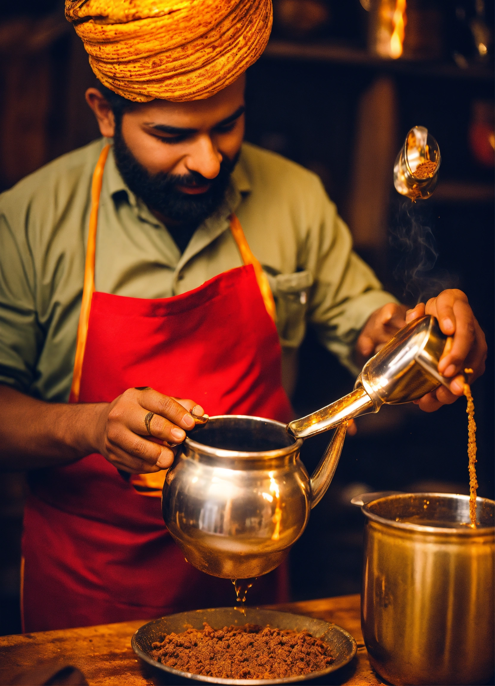 Lexica - Chai master pouring TANDOORI CHAI