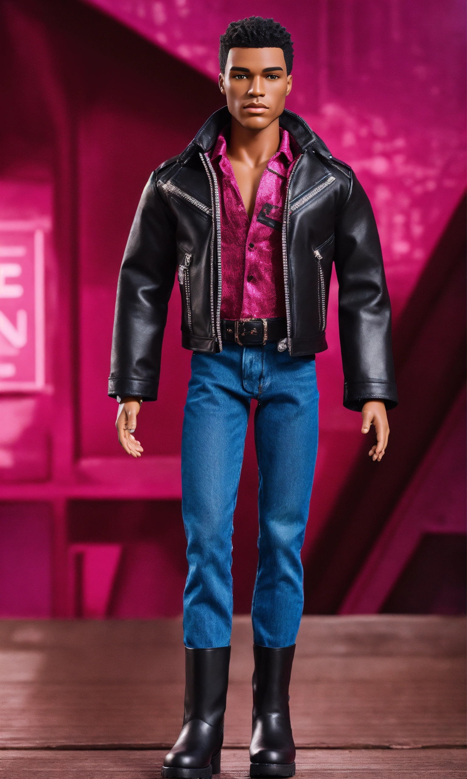 Lexica - Design the packaging for a Ken doll in a stylish, black ...