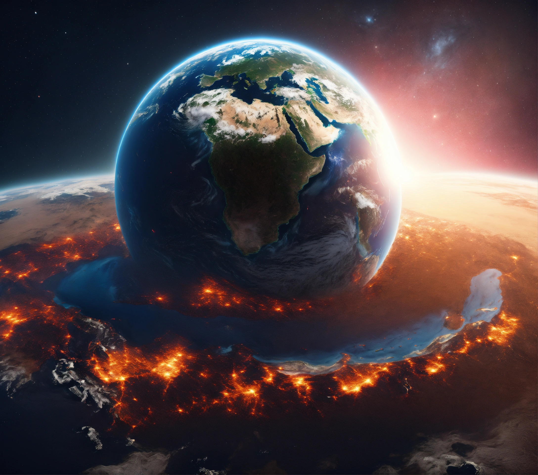 Lexica - Image of a dying Earth from space, environmental degradation ...