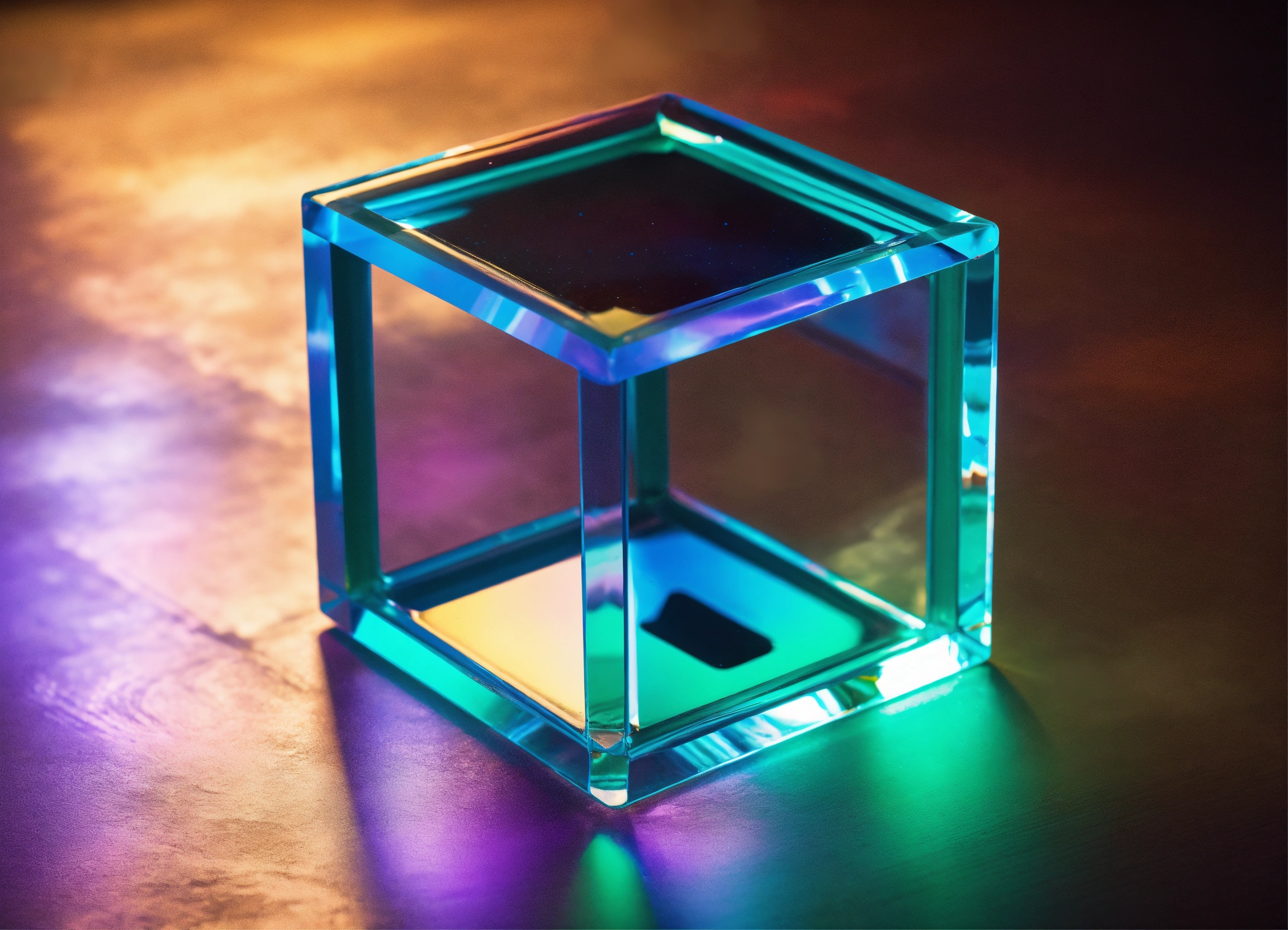 Lexica - Cube, 4k, dreams inside cube!, glass cube, iridescent, studio ...