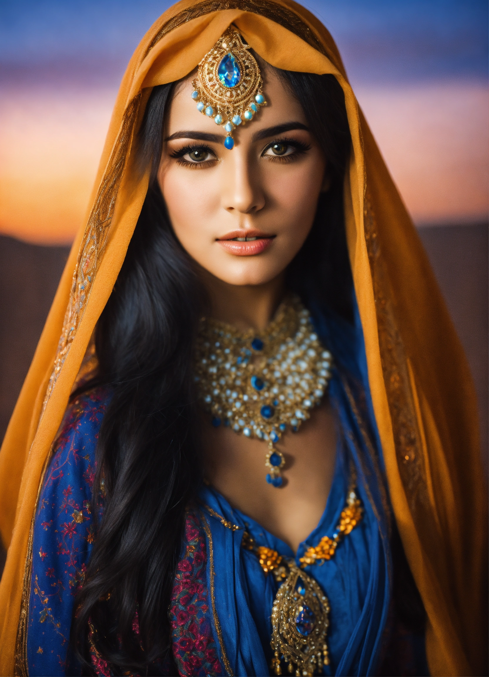 Lexica - Youthful women Arabian passionate fixed eye contact