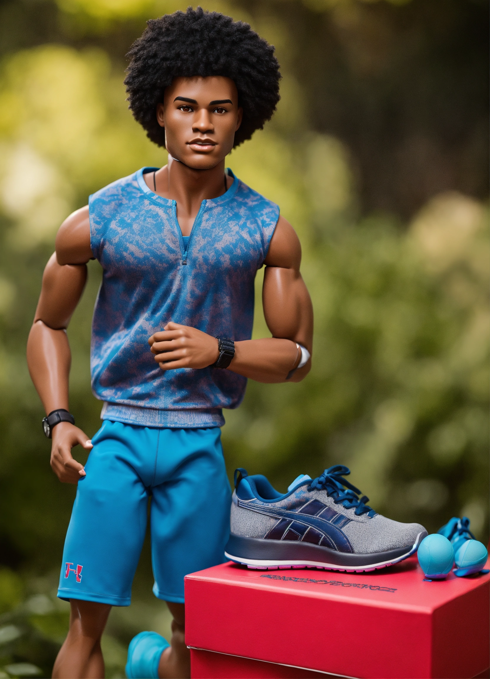 Lexica - Design an athletic African American Ken doll in workout ...
