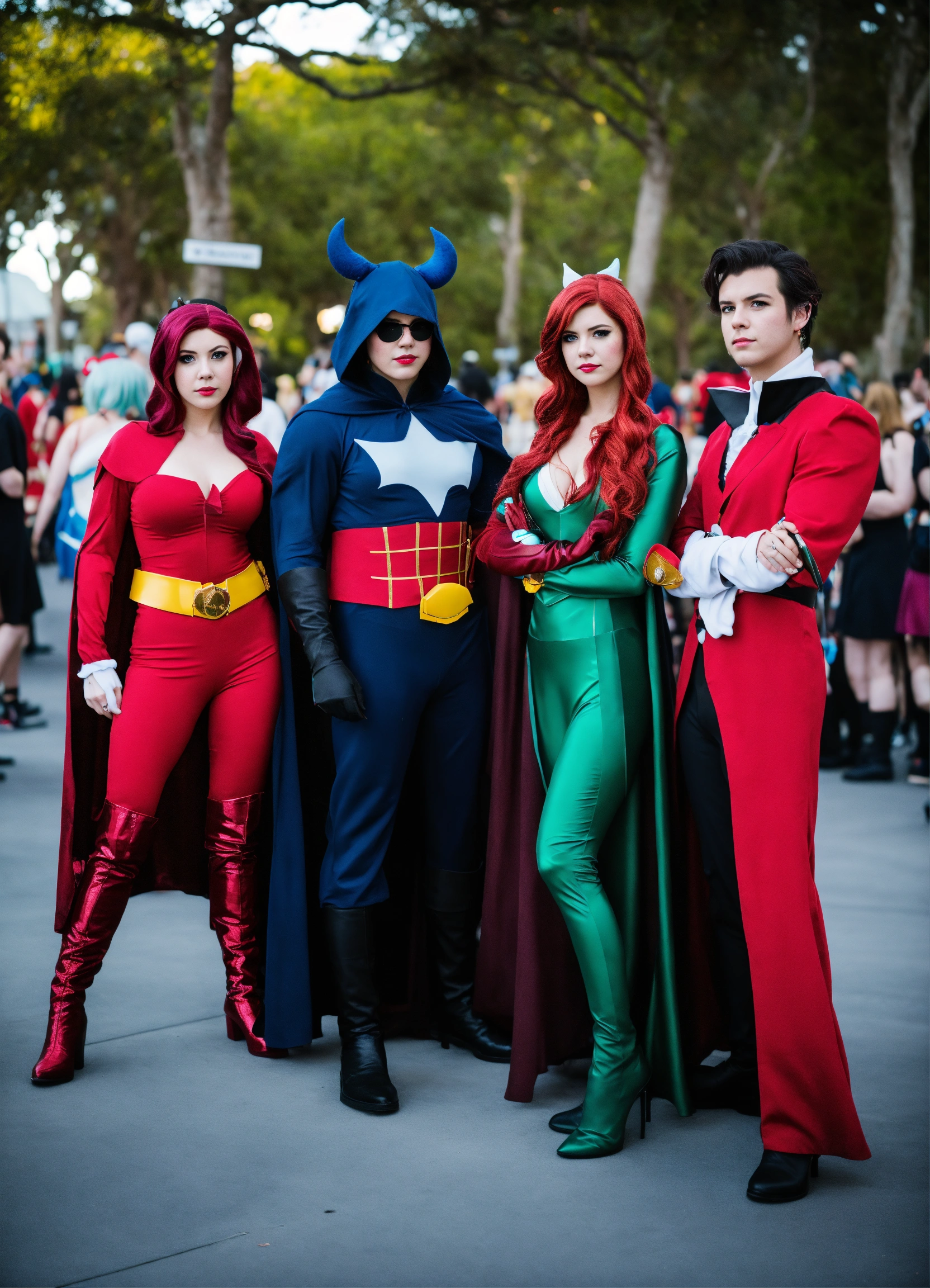 Lexica - Comic con group photo, disney cosplays, shot on Sony Alpha ...