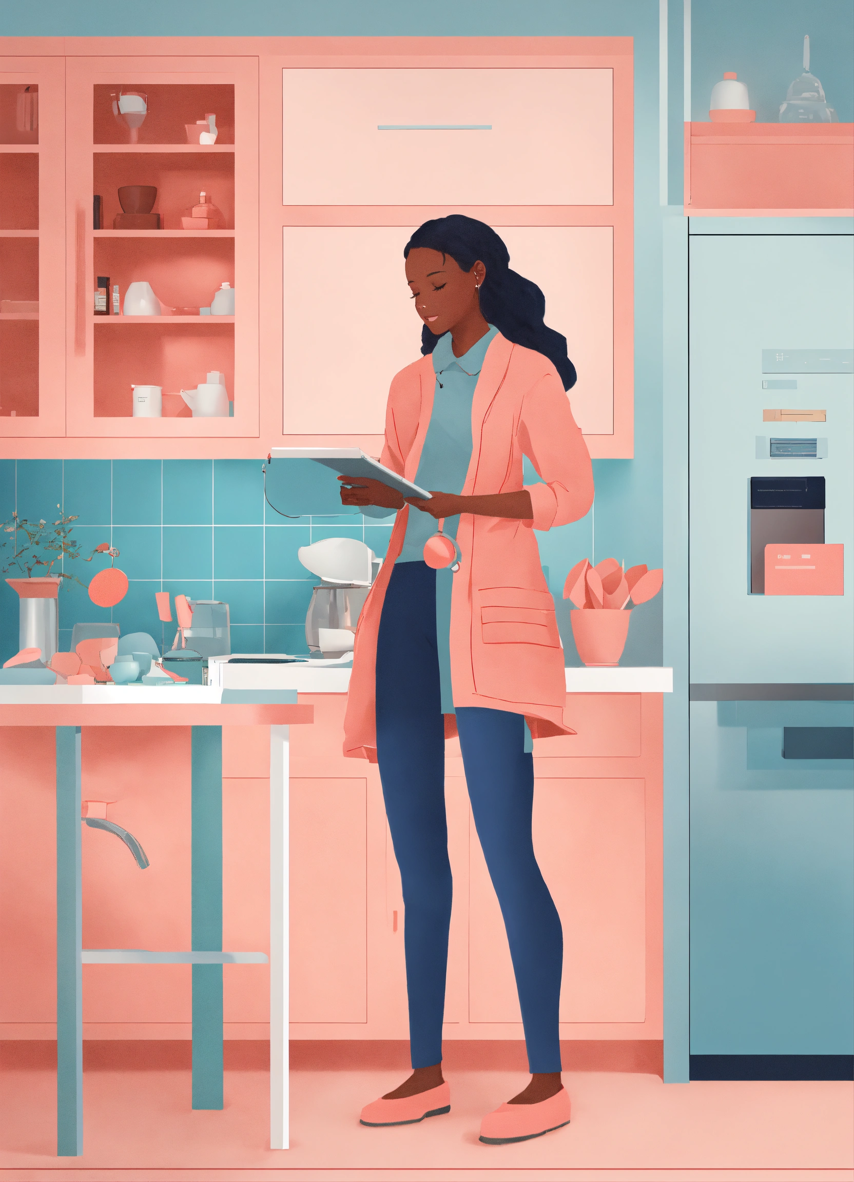 Lexica - Imagery Feature a modern, tech-savvy mom juggling household ...