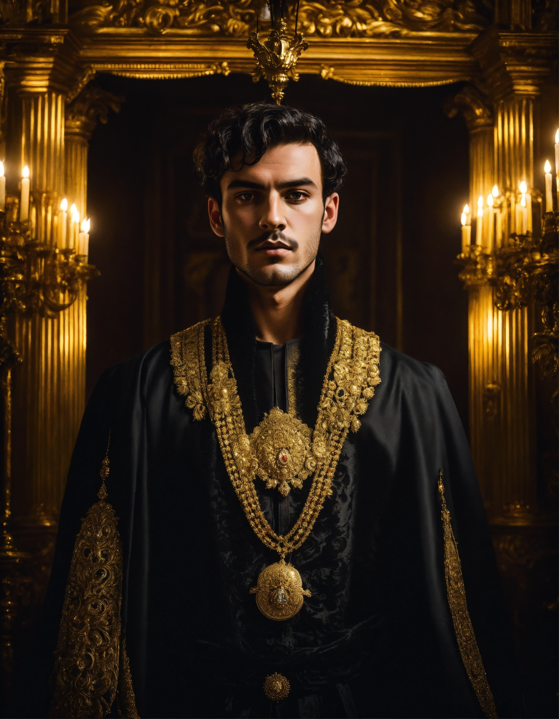 Lexica - Dark, mysterious and dramatic headshot of a young handsome ...