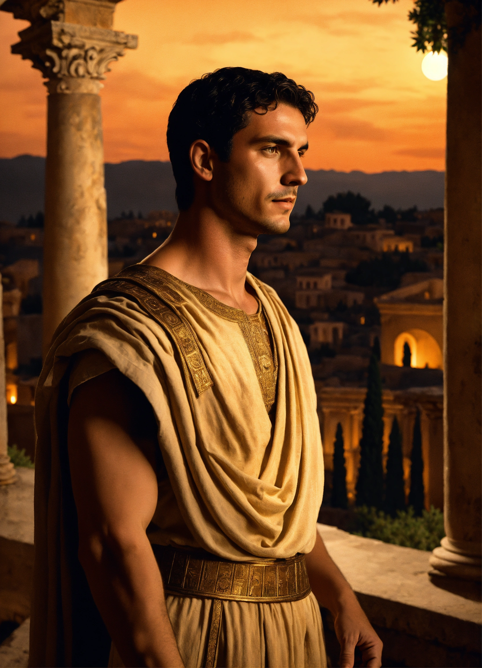 Lexica - A portrait of an accurate short-haired dark-haired achilles ...