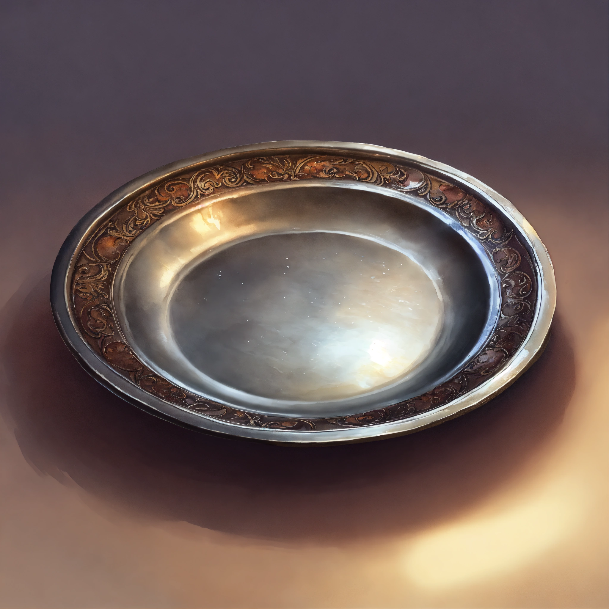 Lexica - Simple empty Pewter plate of a poor person, item image, game ...
