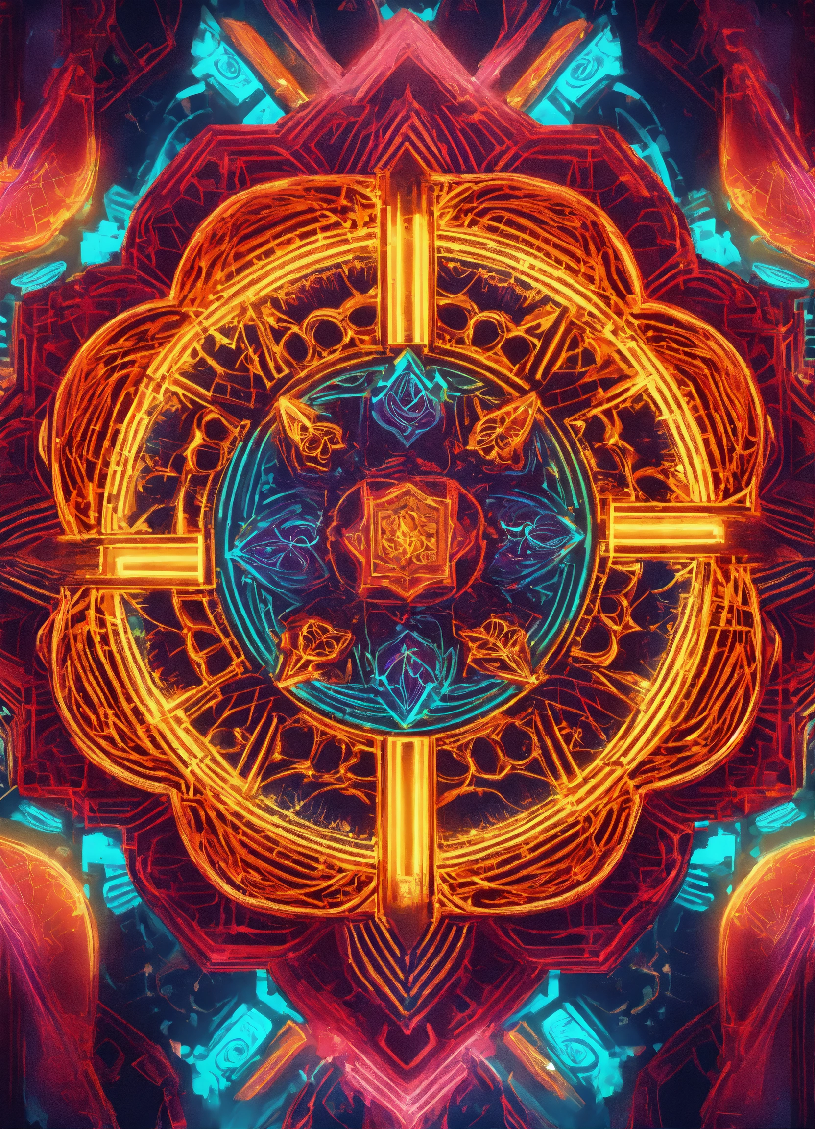 Lexica - Geometric patterns, symmetrical, esoteric details, ultra 8k ...