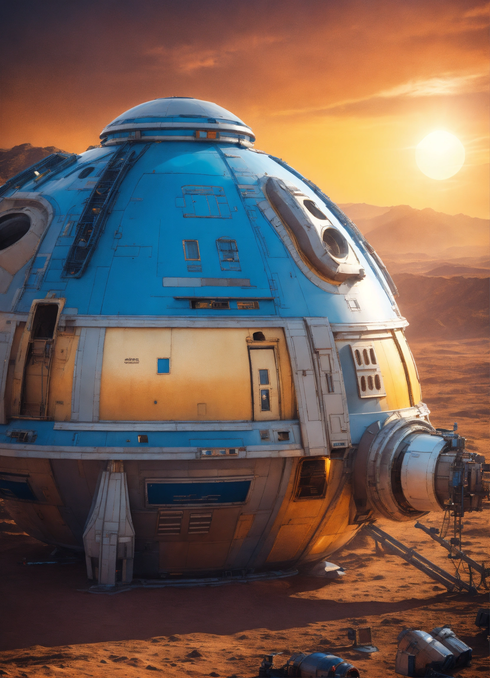Lexica - The landed starship escape pod scratched the ground, among ...