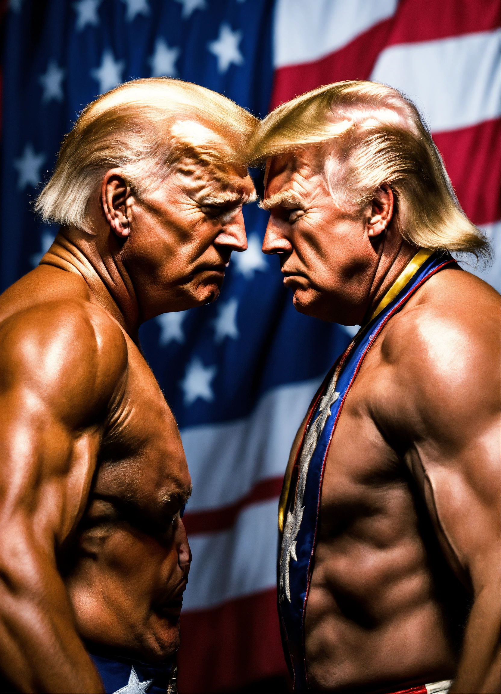Lexica - Photo realistic shot of Joe Biden and Donald Trump as ...