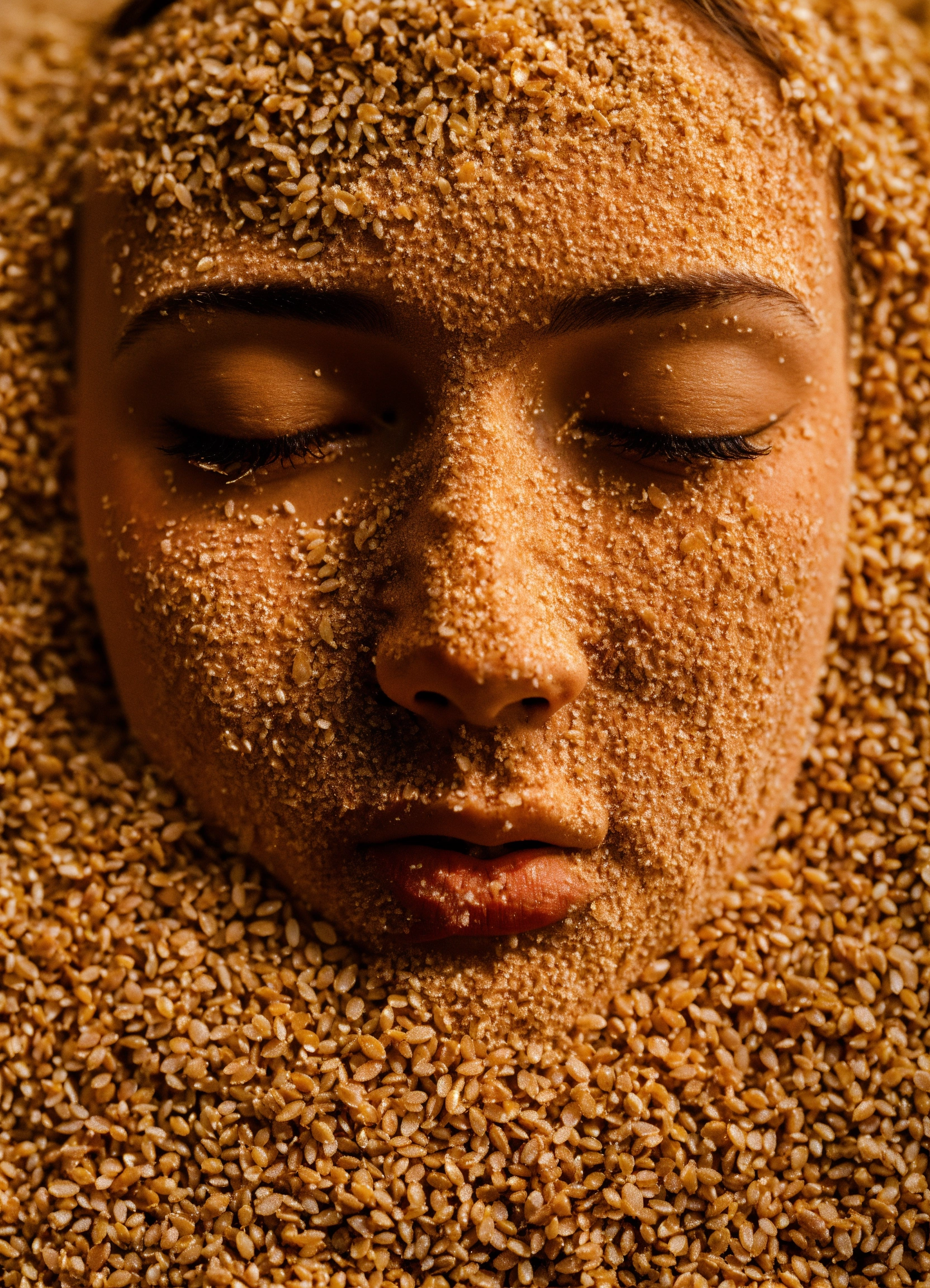 Lexica - A person's face fading into grains of sand