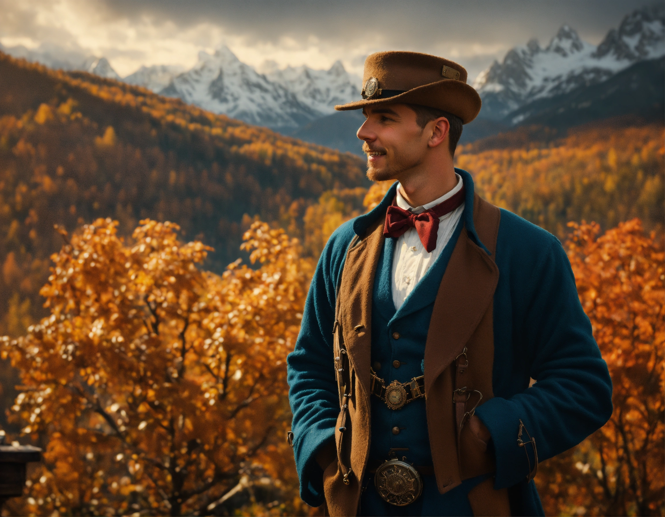 Lexica - Vintage, a beautiful slavic man in traditional slavic costume ...