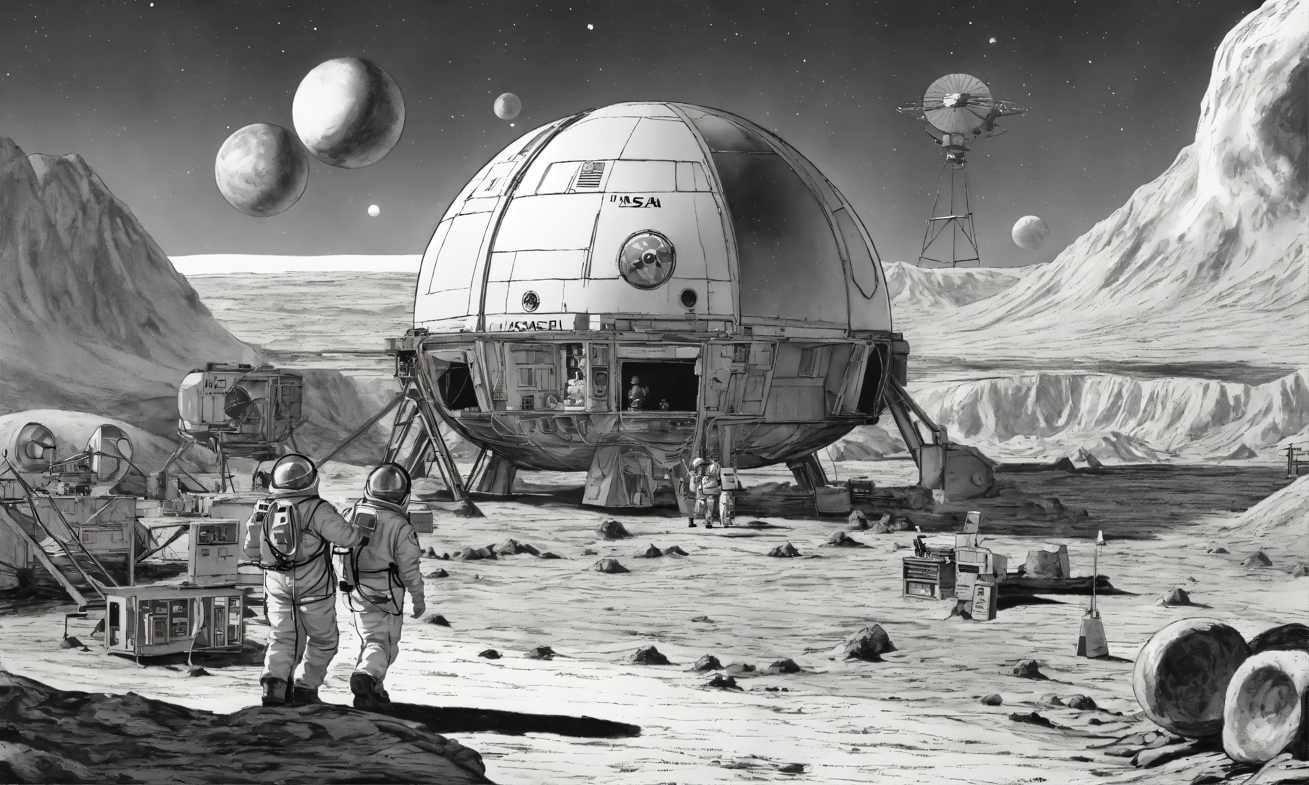 Lexica - NASA creating the Apollo Program, surrealism, retro comic ...