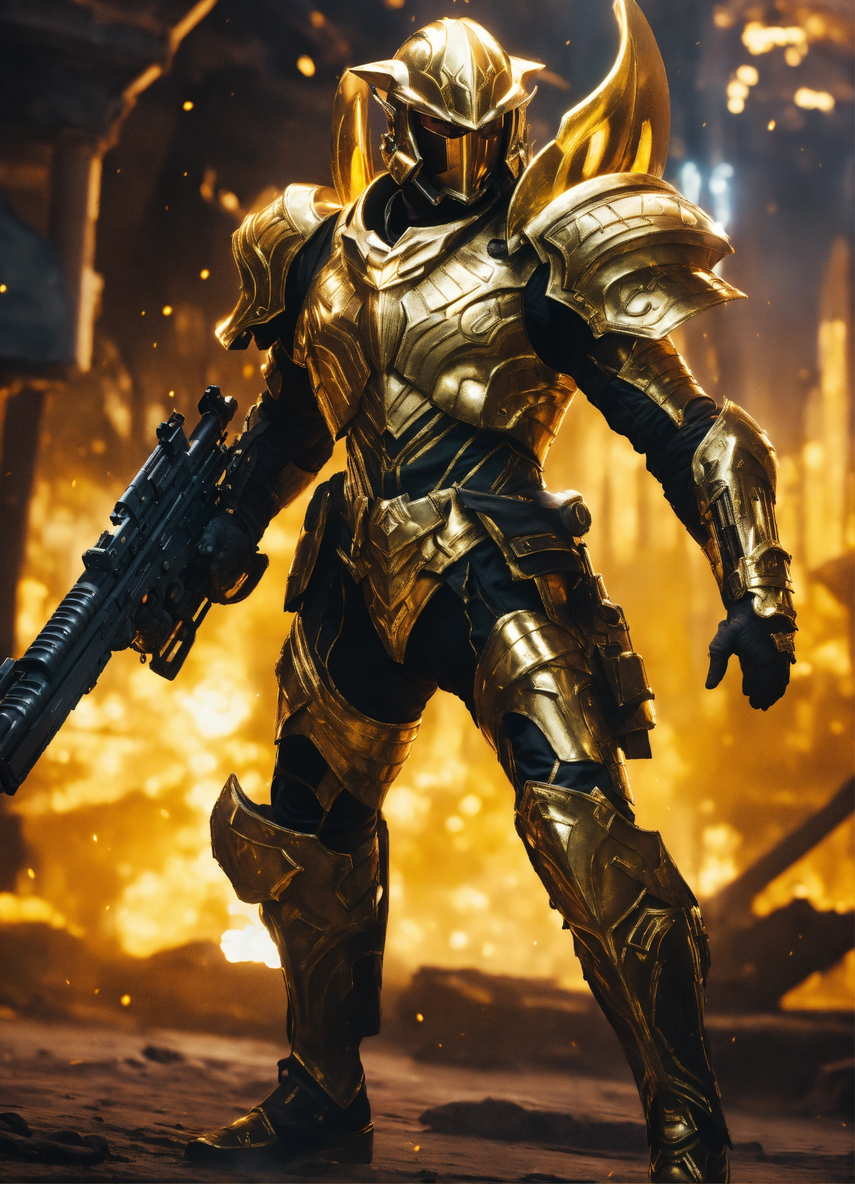 Lexica - High elf sci fi soldier wearing heavy sci fi elven armor ...