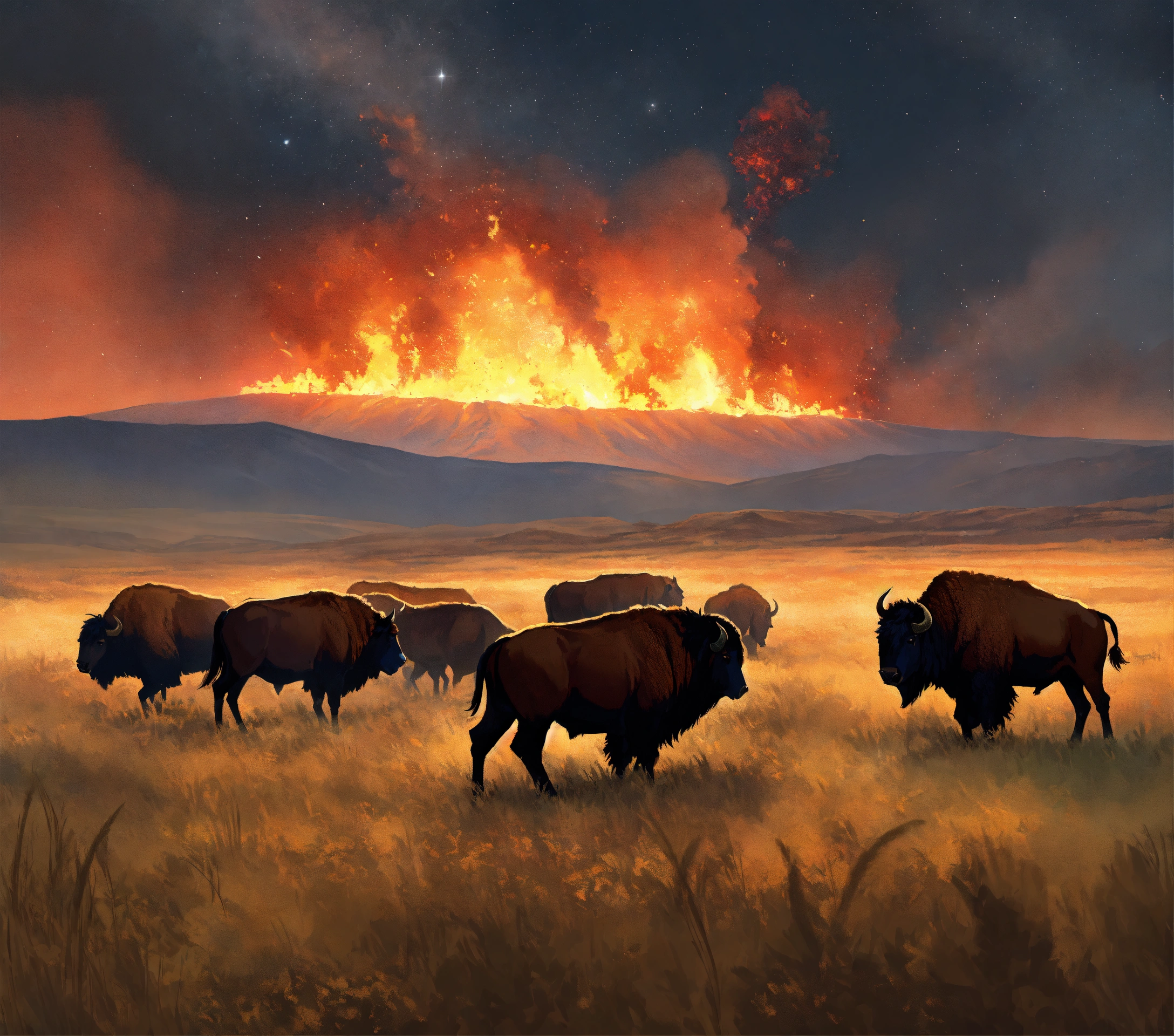 Lexica - Out on the open prairie during the 1800's, a large herd of ...