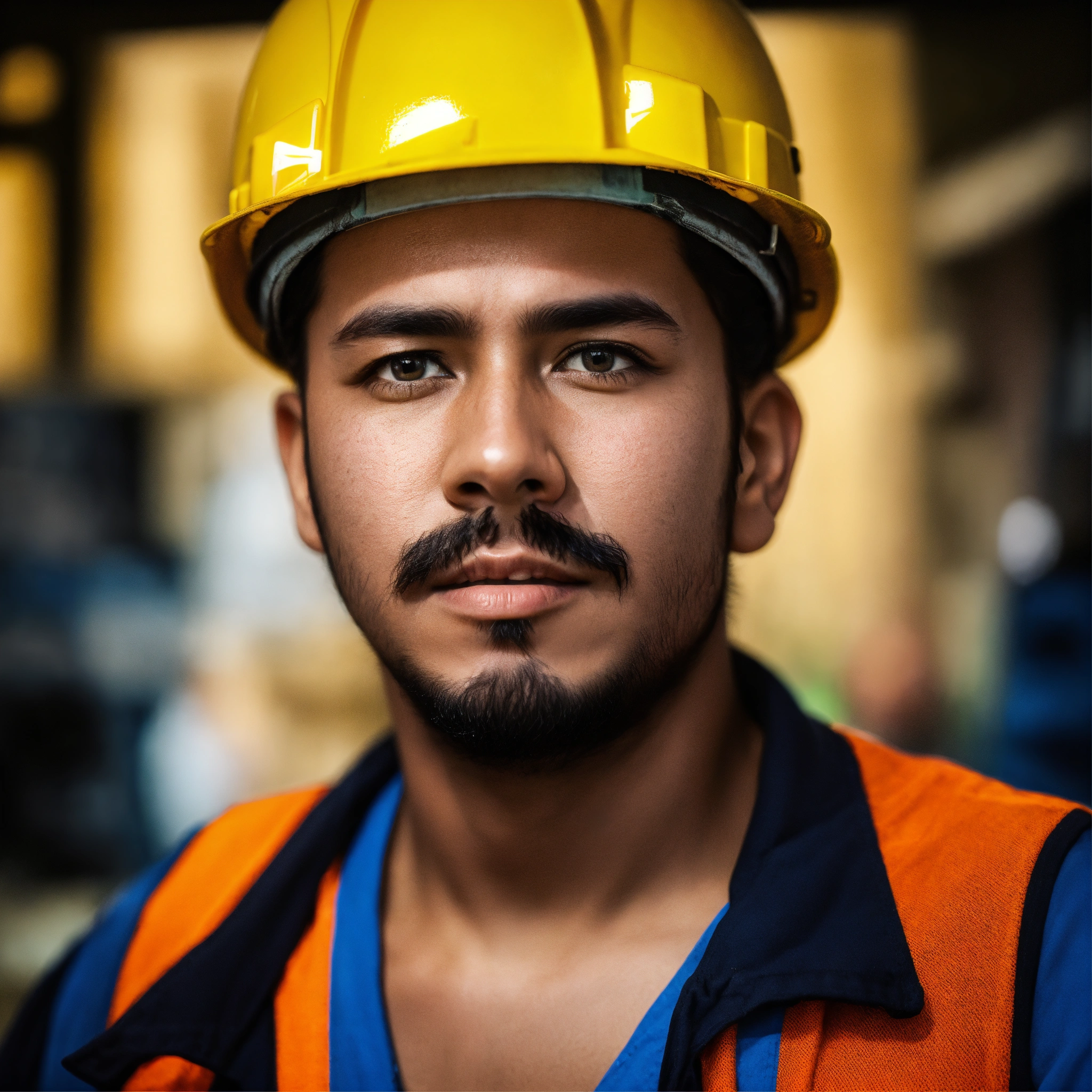 Lexica - Worker's face front view photo for website