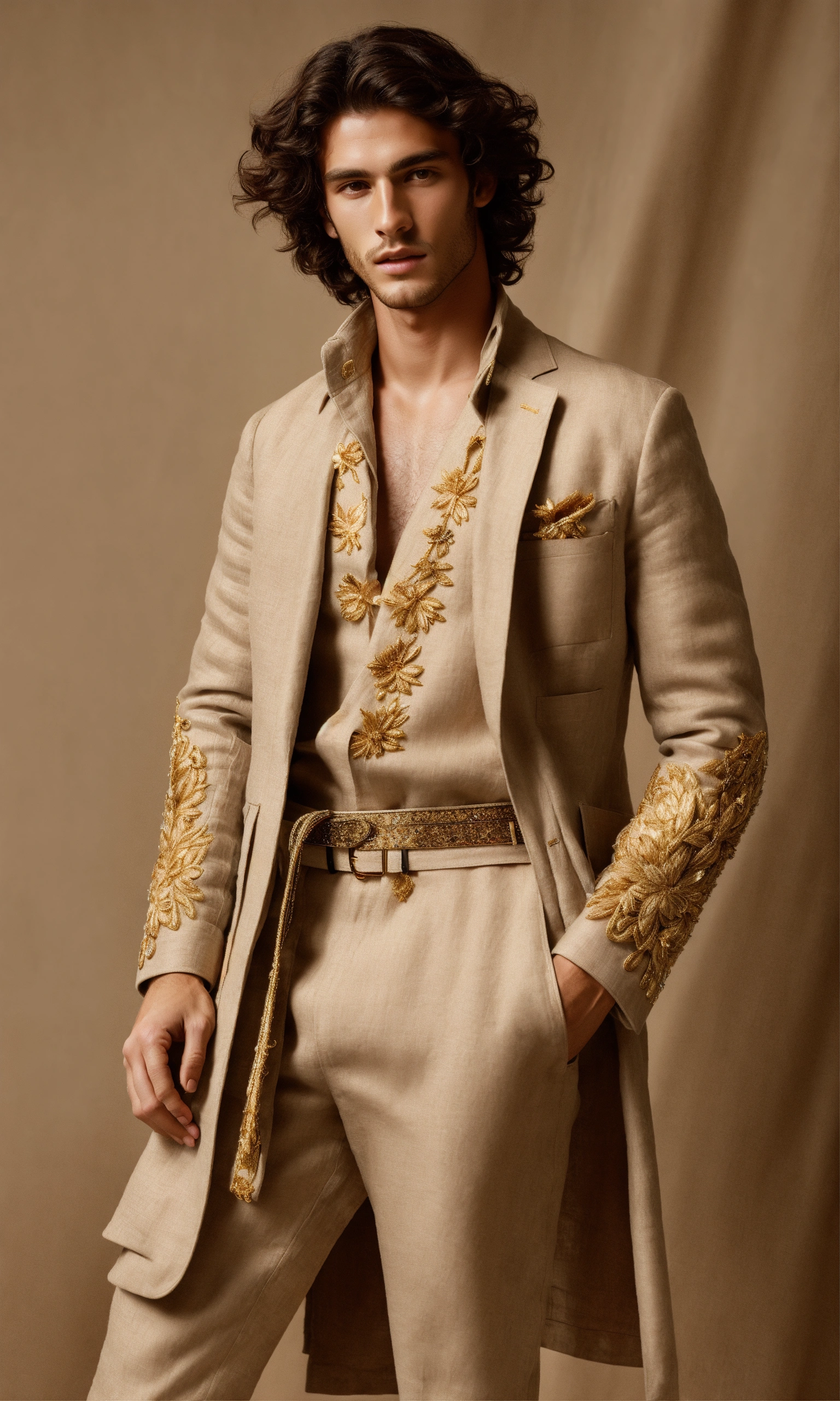 Lexica - Ultra realistic full body photo of a French male model wearing ...