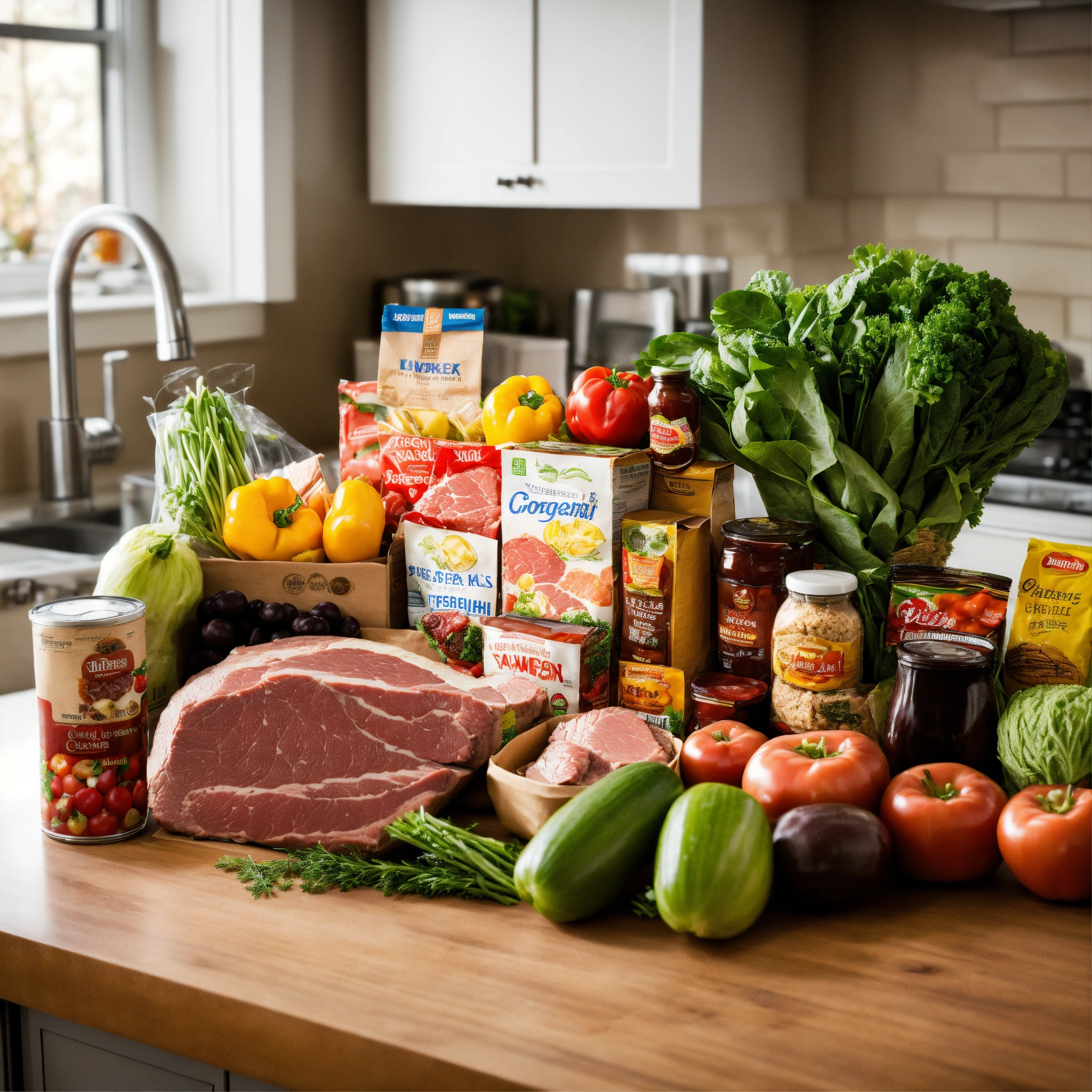 Lexica - A photo of a package of groceries on a kitchen counter. The ...