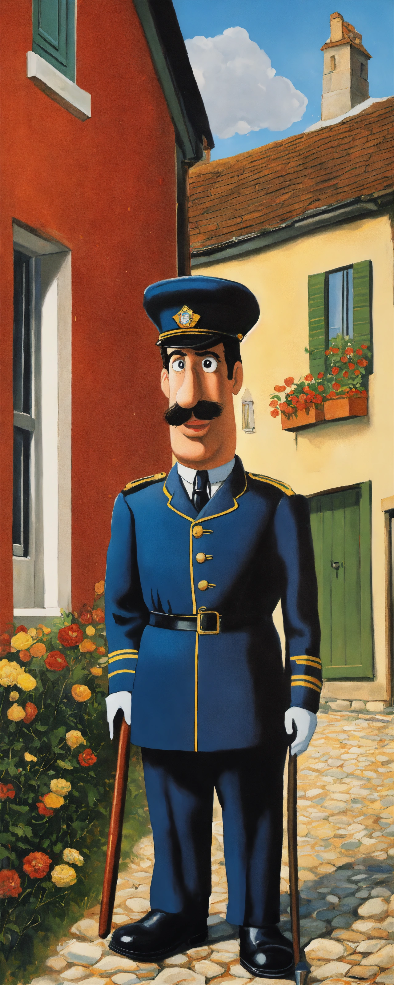 Lexica - Fine illustration of the comedy cartoonish character "postman ...