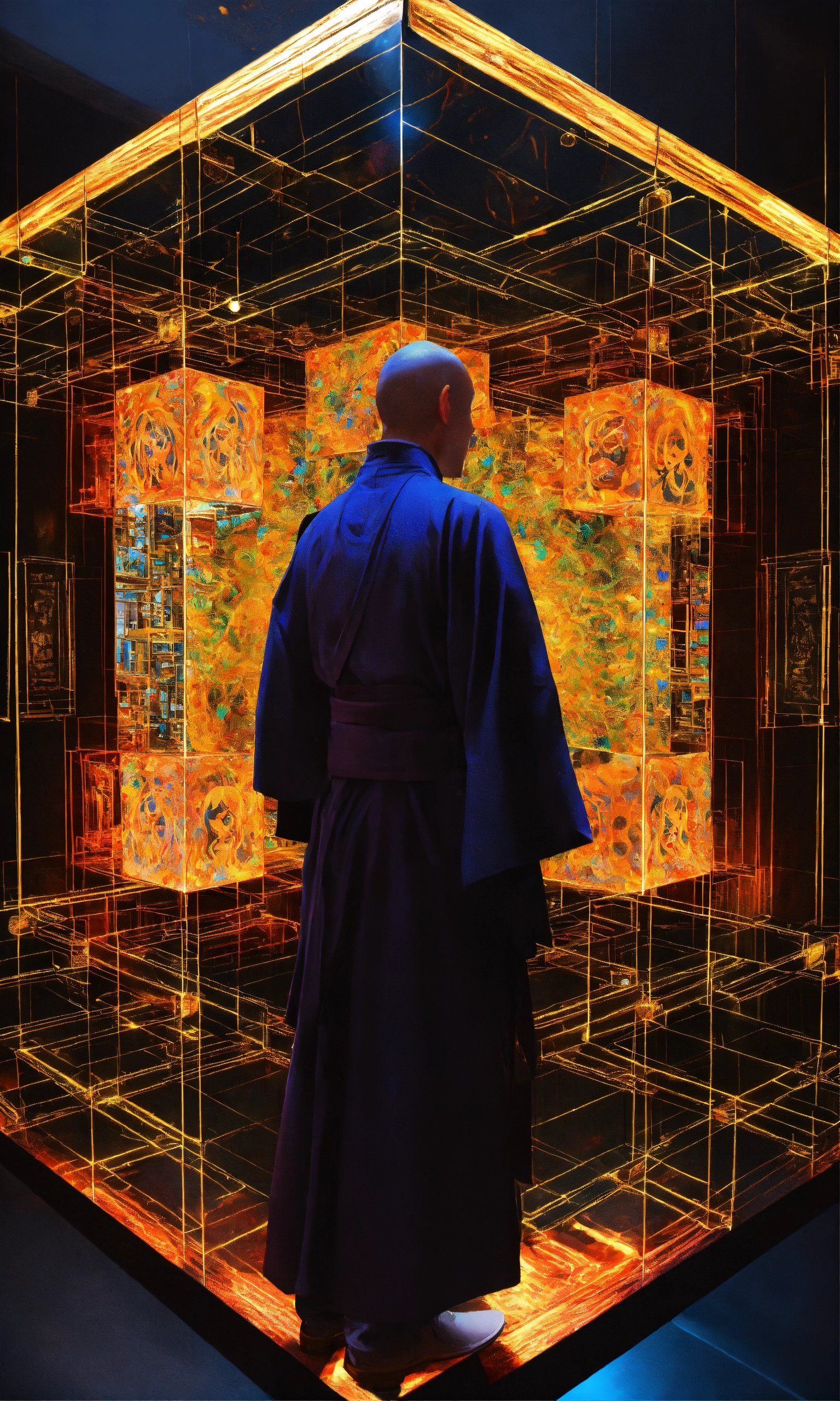 Lexica - Taoist monk tesseract body fractal hypercube mirror face brain ...