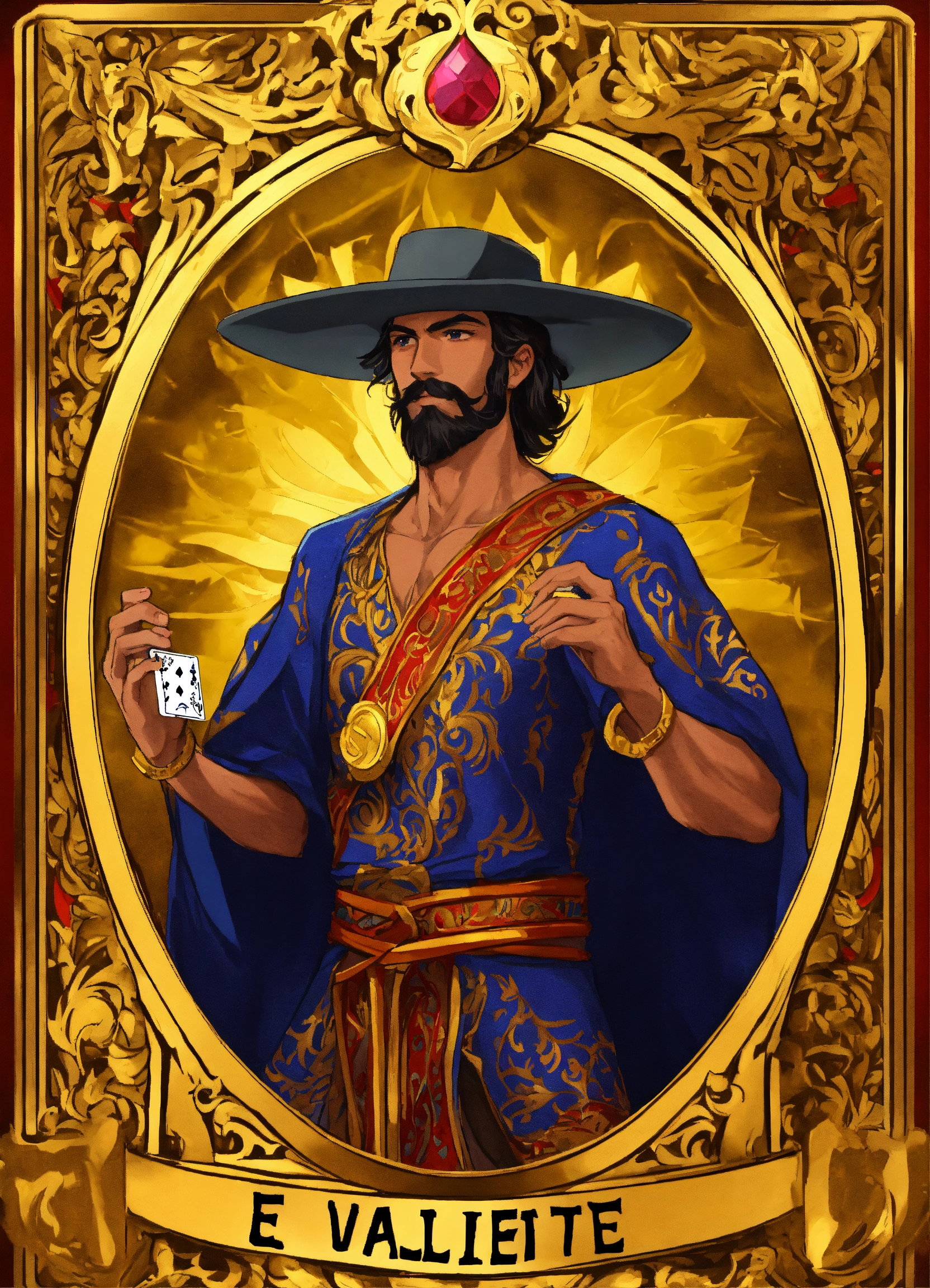 Lexica - A very gloryous man based on the card "el valiente" of the ...