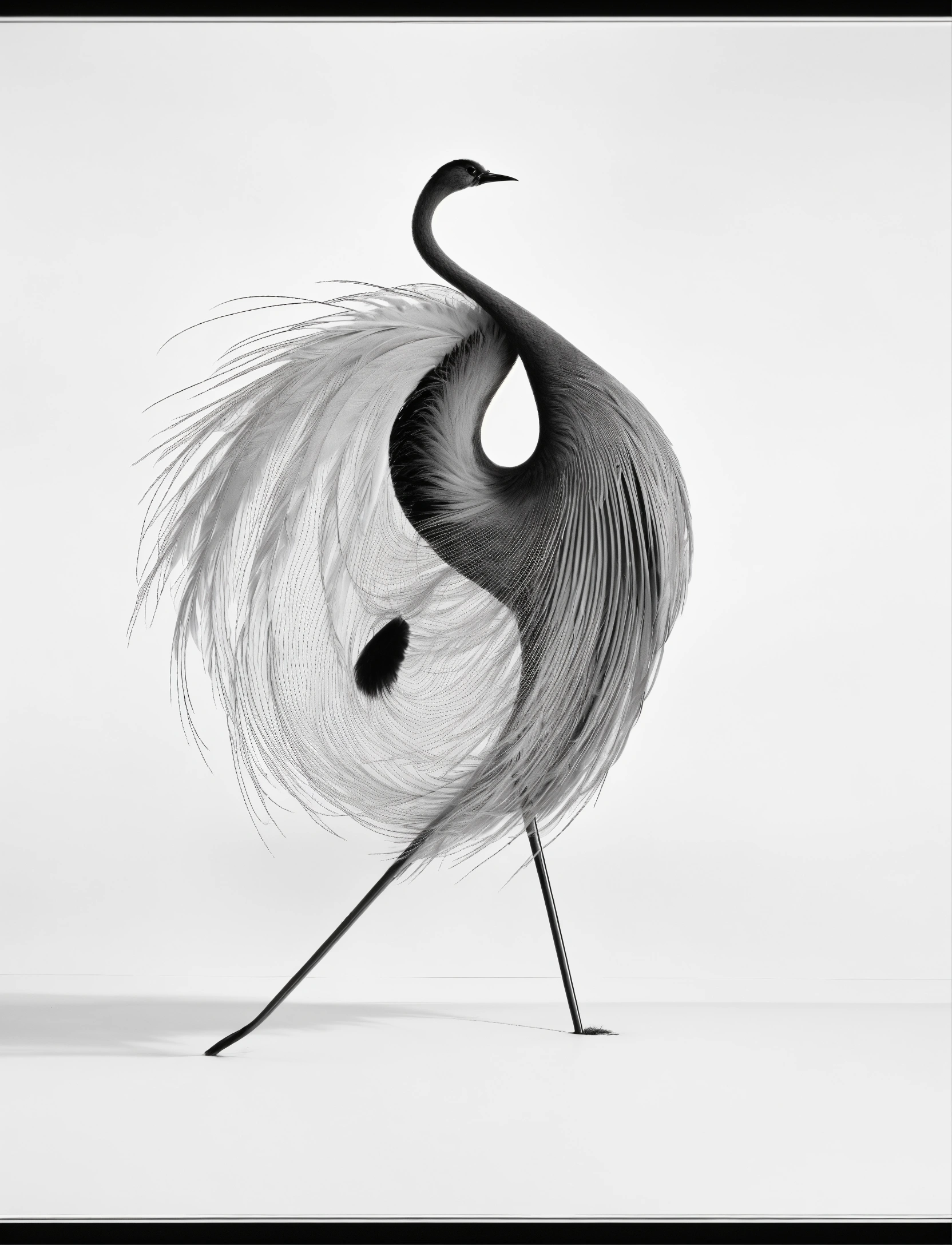 Lexica - Feathery, smooth curves, crisp, dojo shape, black and white