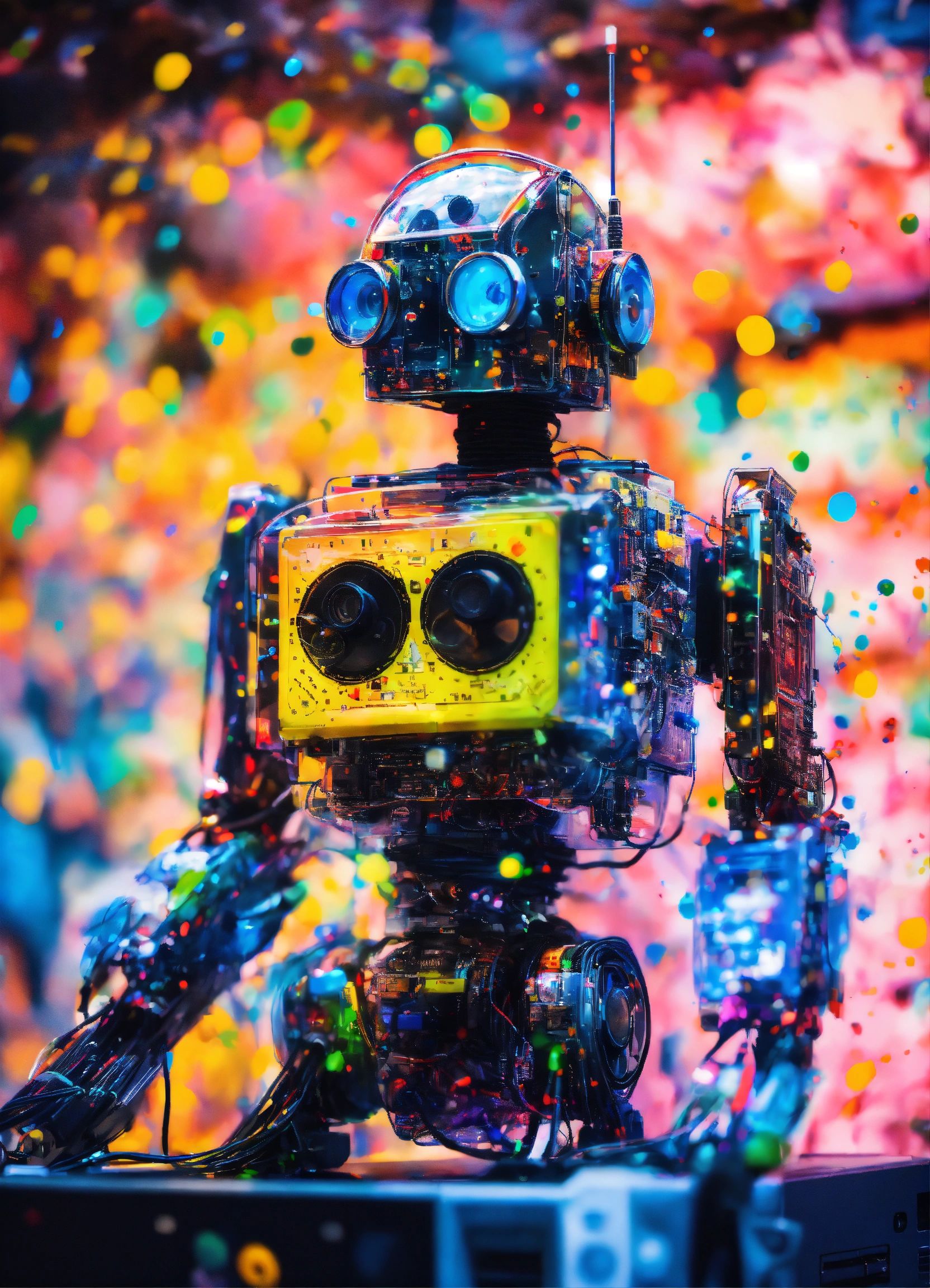 Lexica - Shaded colors low-angle view shot Photography of a robot body ...