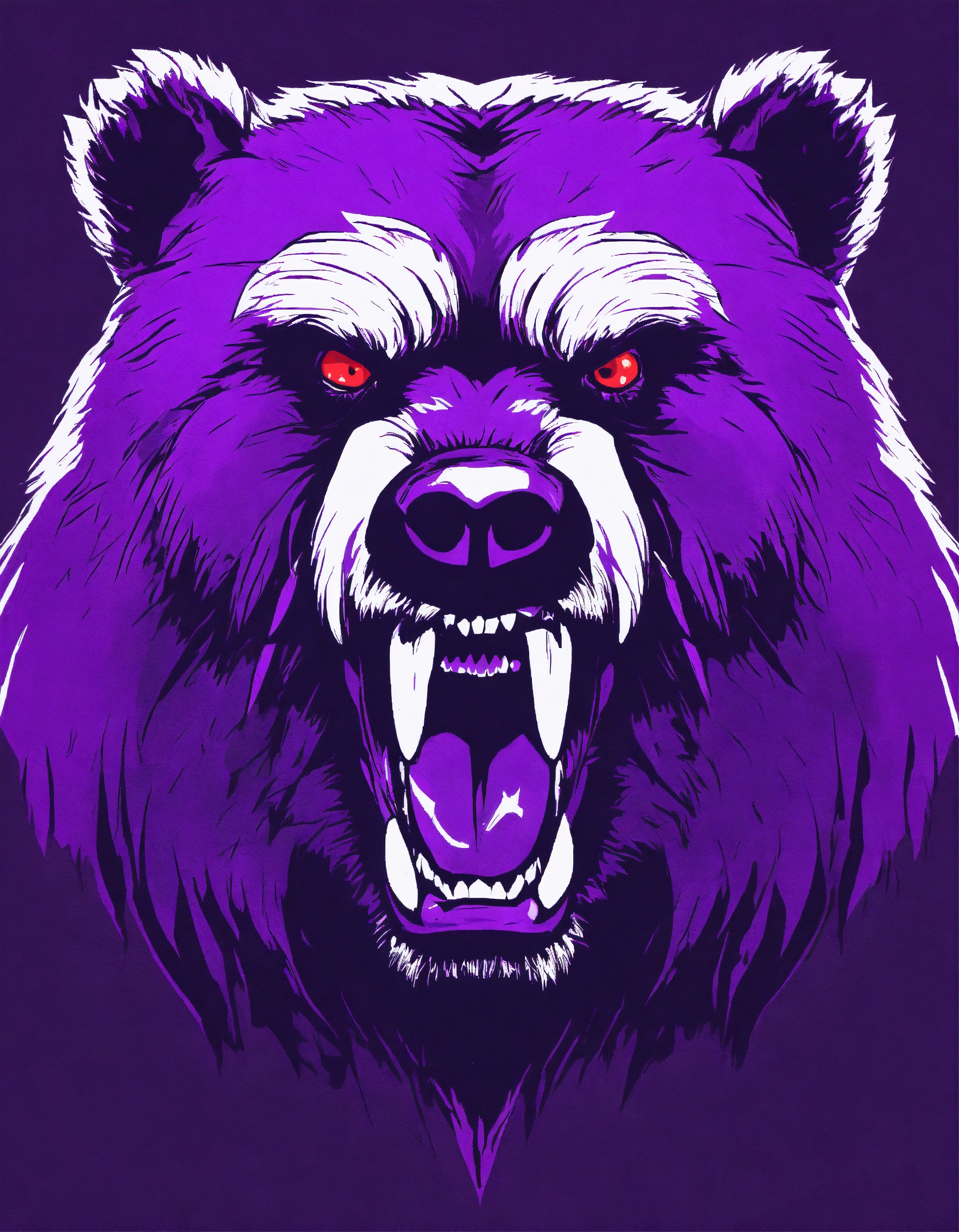 Lexica - Angry, savage, madness, rage bear logo, ancient, digital art ...