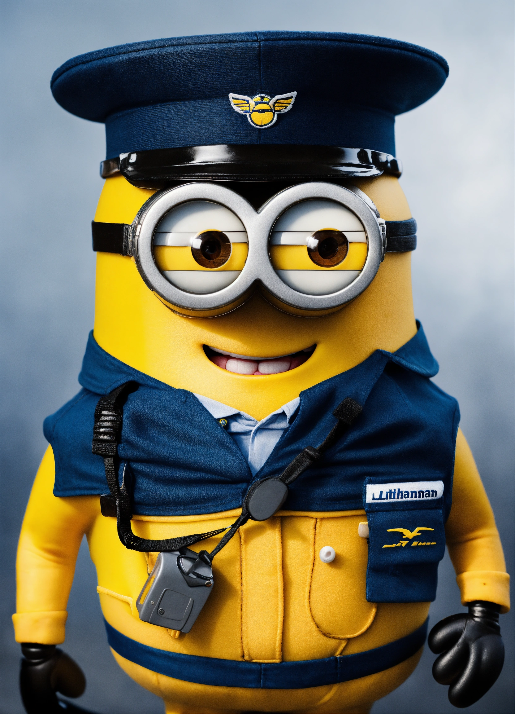 Lexica - A minion wearing the cloths of a Lufthansa airline pilot