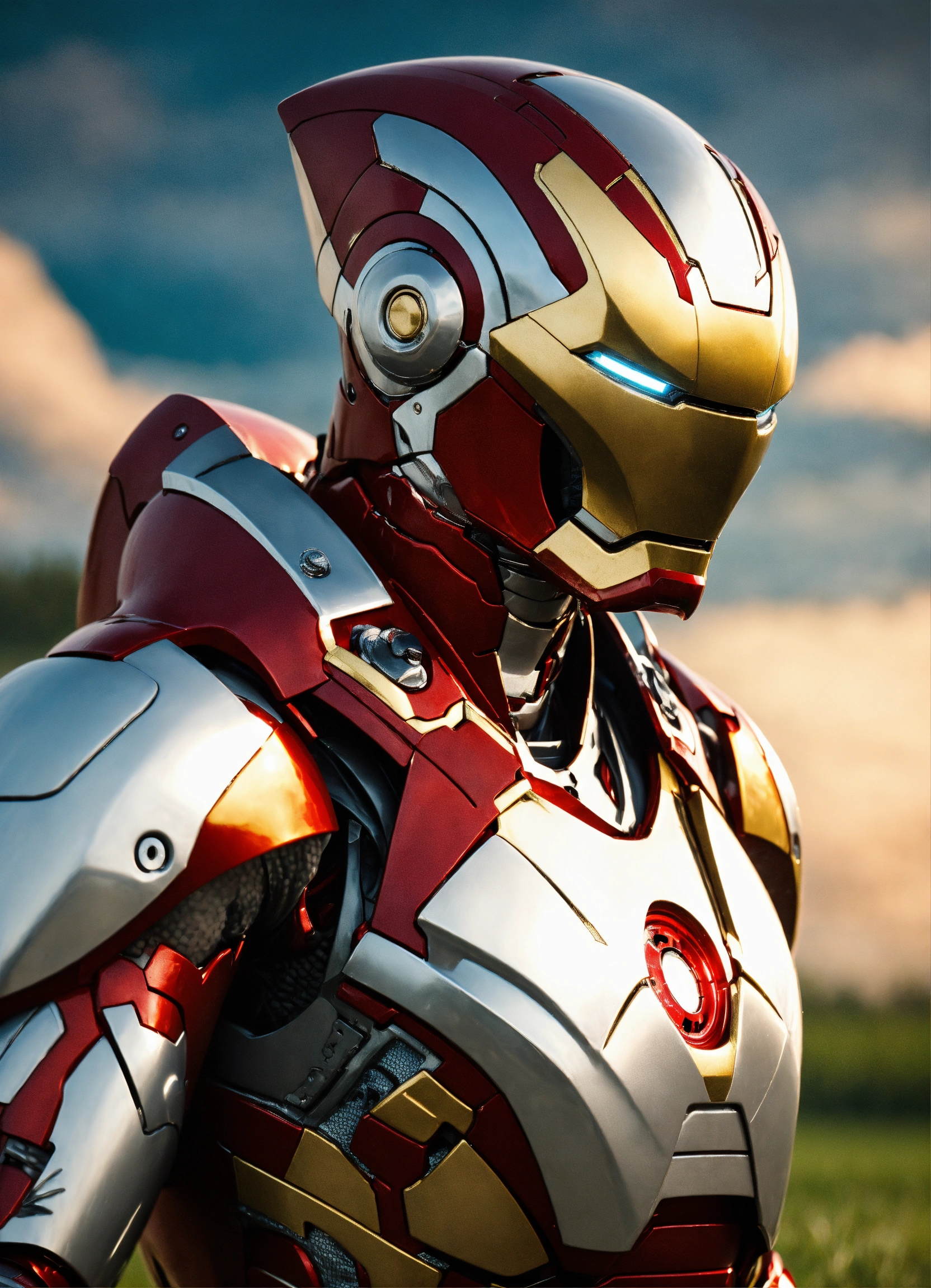 Lexica - Handsome ironman-looking alien male. With spotted red skin ...