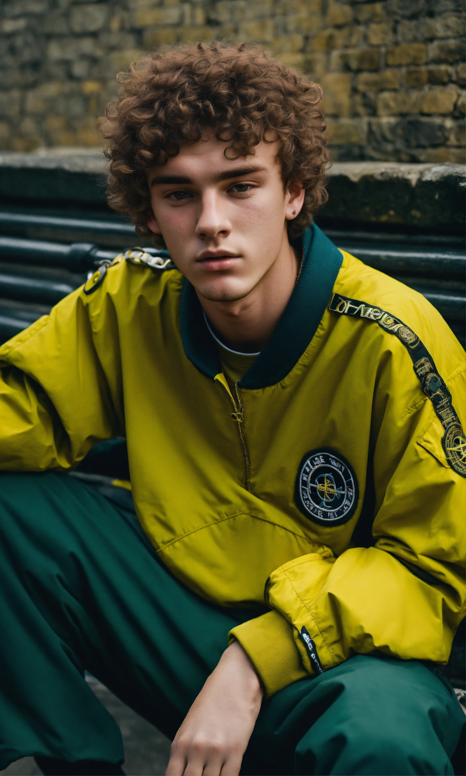 Lexica - 18 year old british chav, he has short curly hair, he is ...